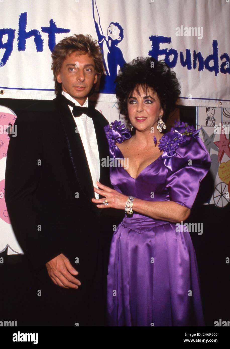Barry Manilow and Elizabeth Taylor during 1988 Annual Starlight ...