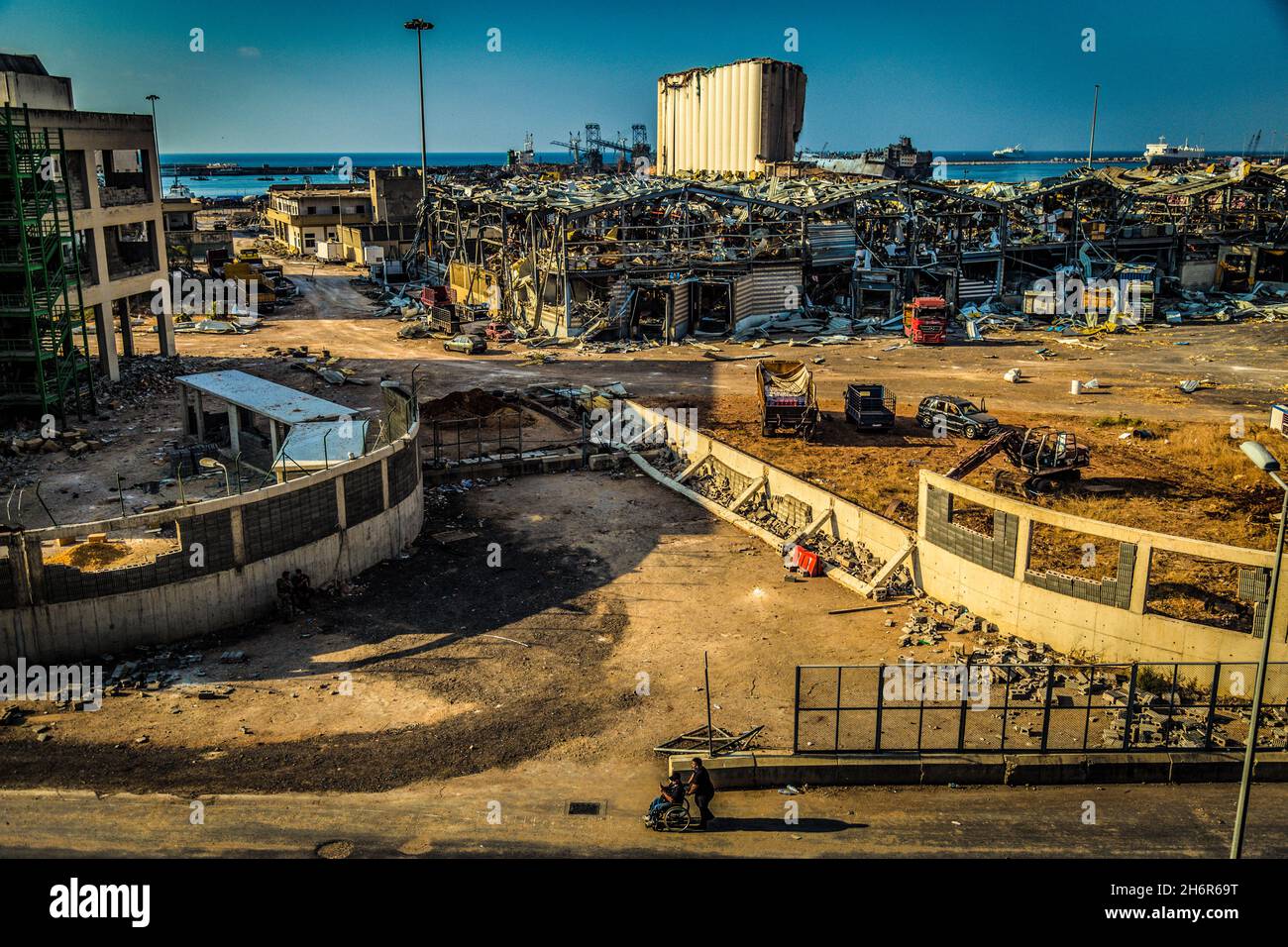 Port of Beirut explosion in the morning Stock Photo - Alamy