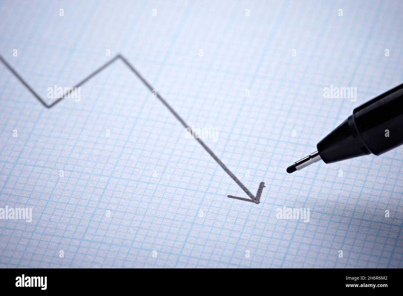 business finance pencil graph chart office Stock Photo - Alamy