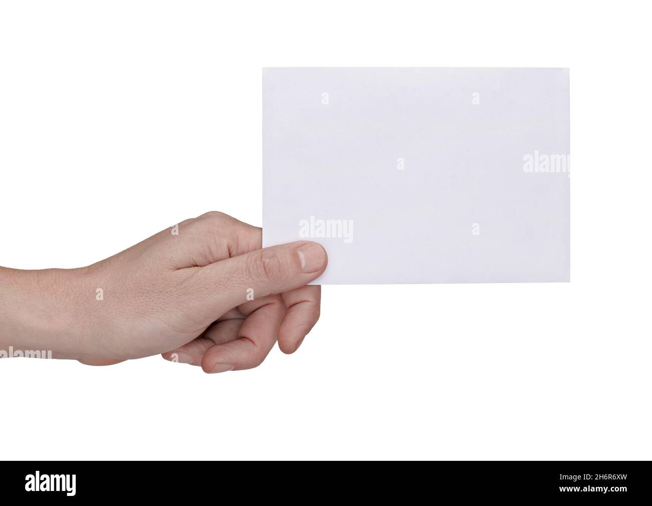 Hand holding blank banner Cut Out Stock Images & Pictures - Alamy