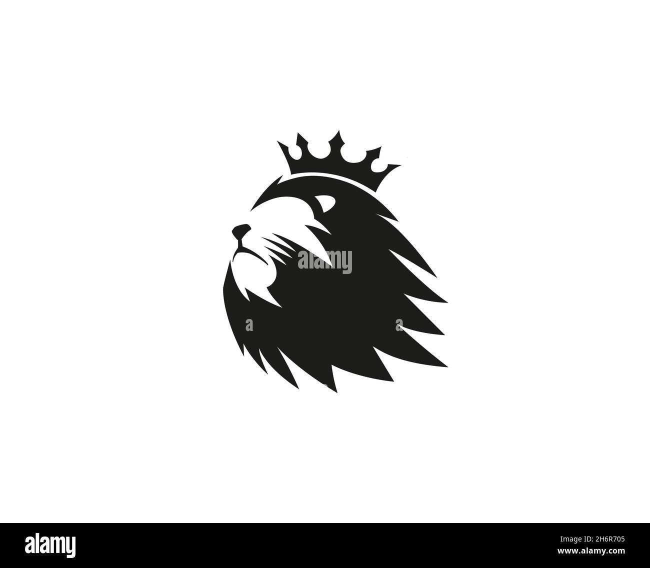 Creative Lion Crown Head Logo Vector Design Illustration Stock Vector ...