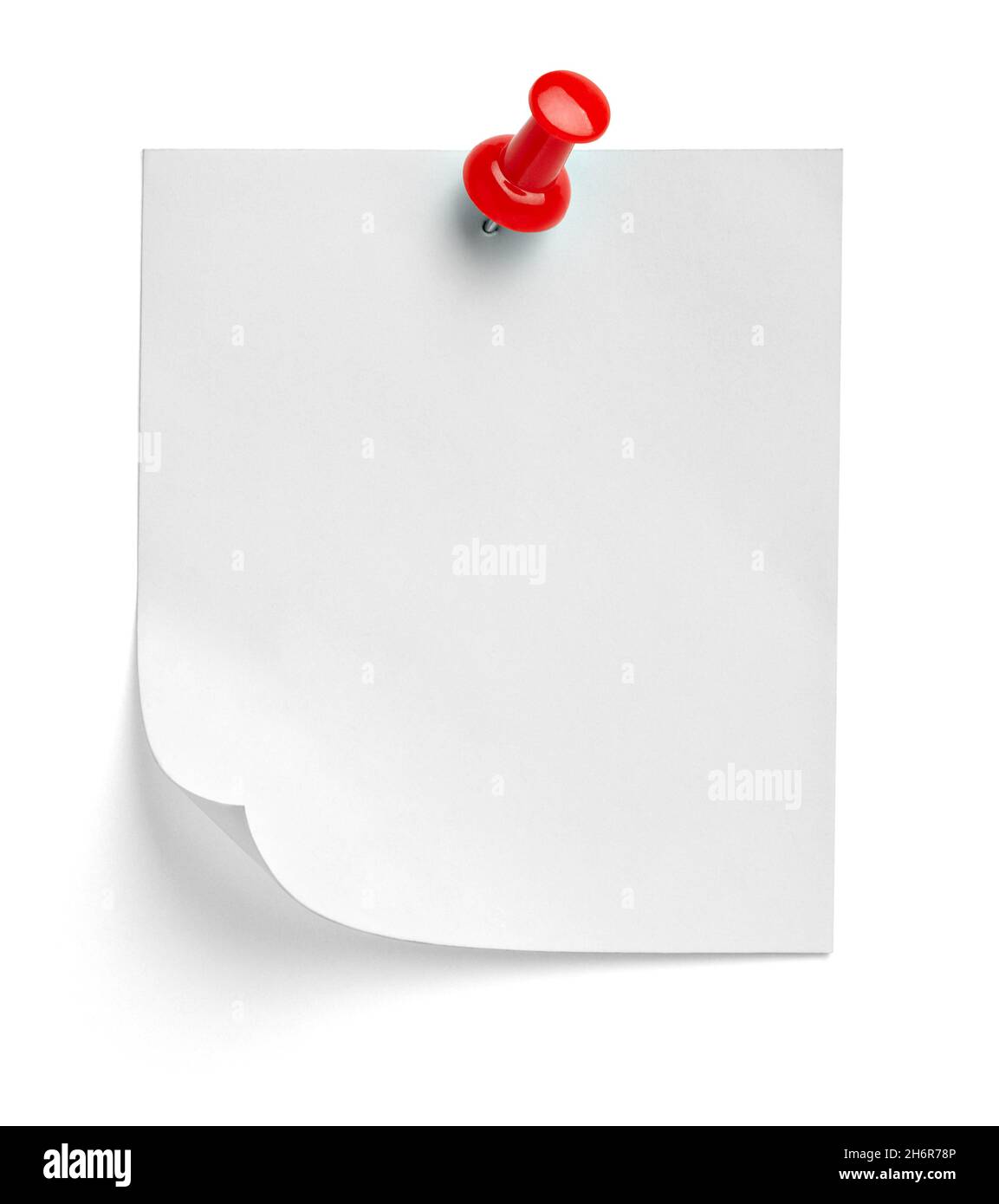 note paper push pin message red white black Stock Photo - Alamy