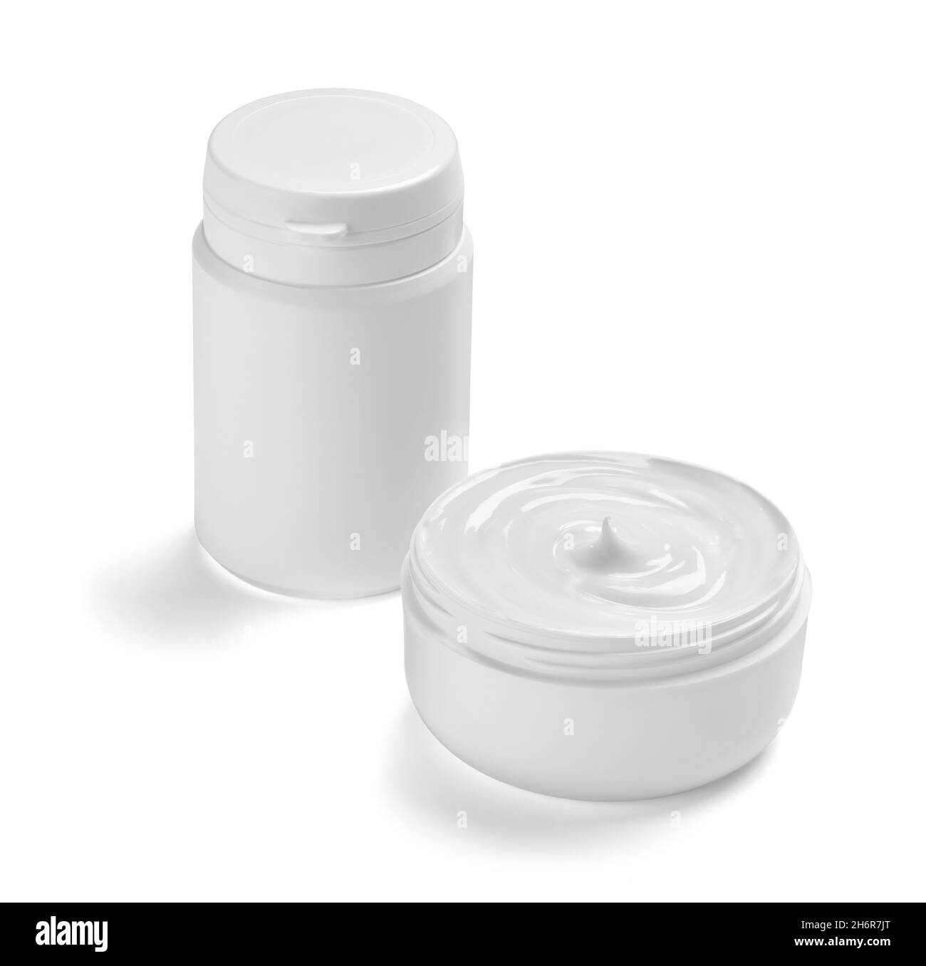 white cream container jar beauty moisturizer tube soap Stock Photo - Alamy