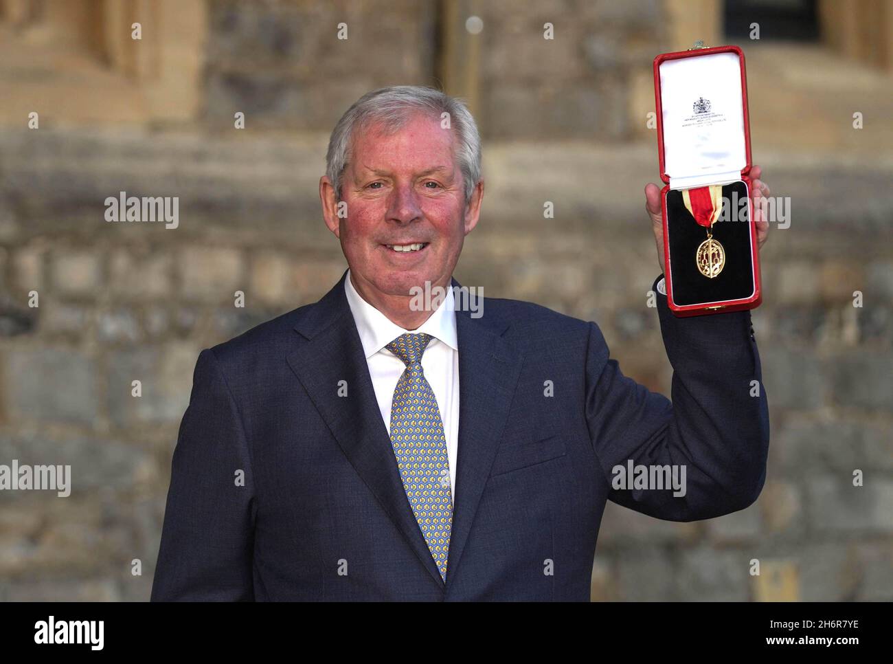 Brendan Foster after receiving a Knight Bachelor during an investiture ...