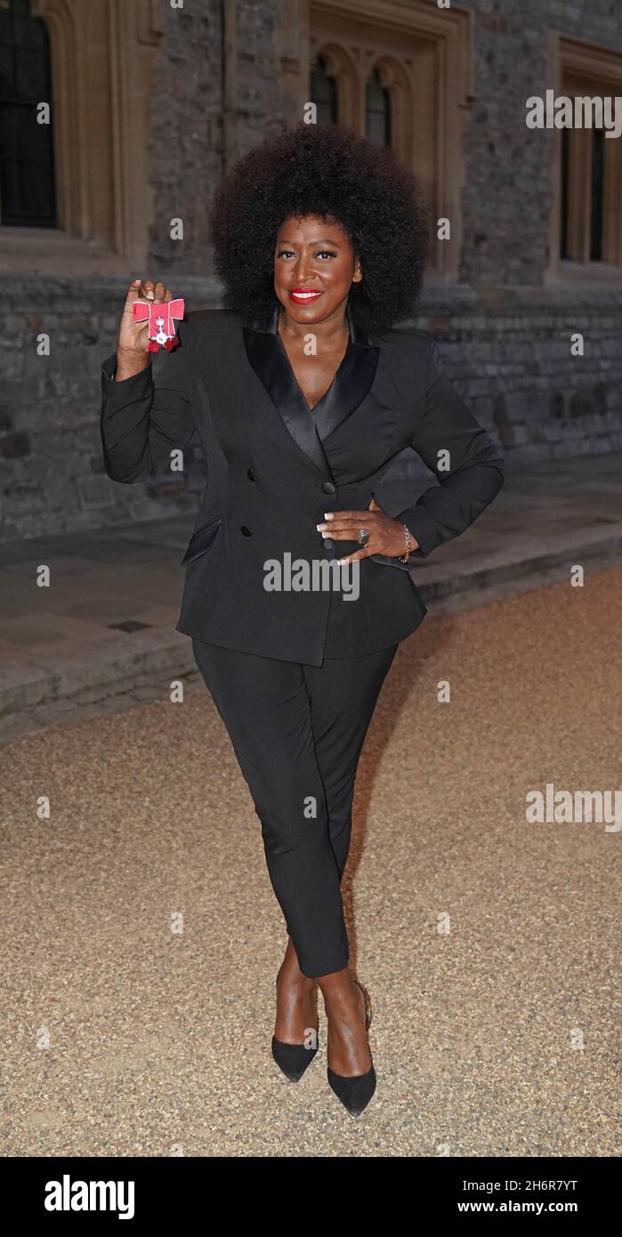 Michelle Wallen (Mica Paris) after receiving an MBE (Member of the ...