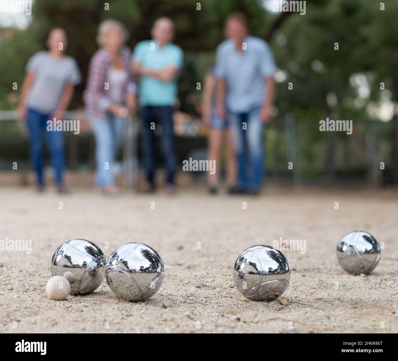 people playing petanque at leisure Stock Photo - Alamy