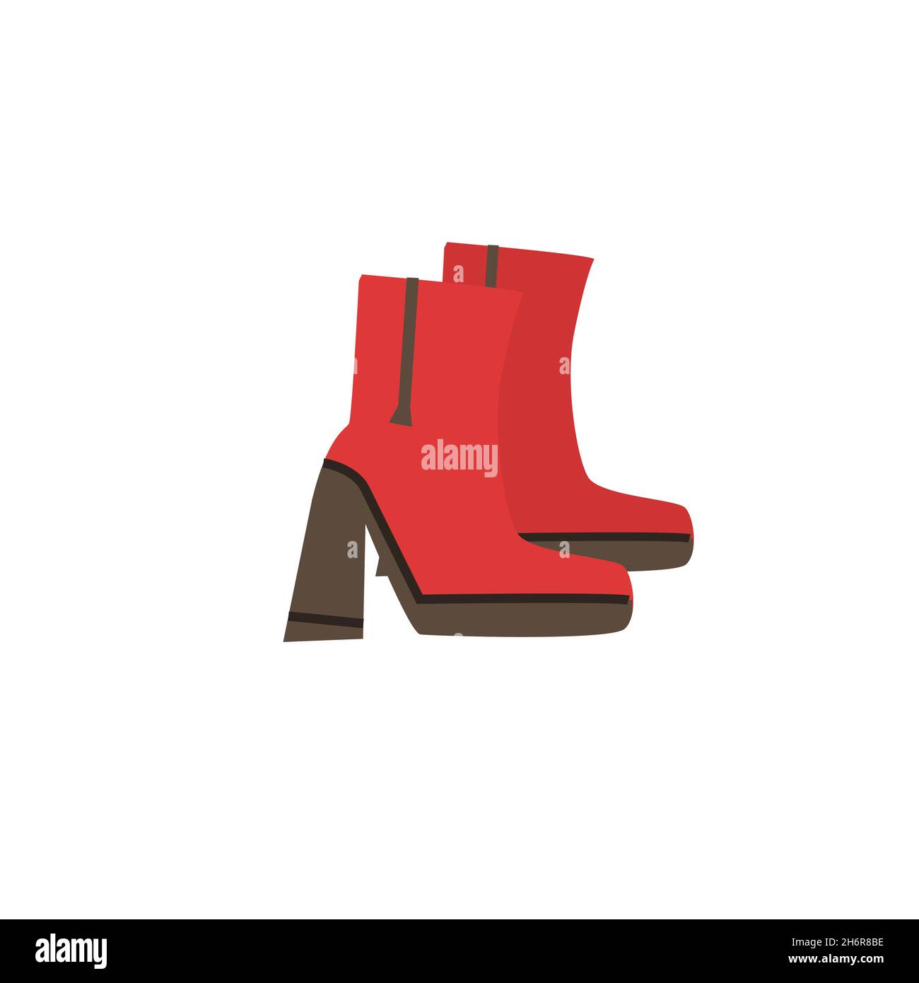 Flat cartoon fashionable boots,fashion shopping vector illustration ...