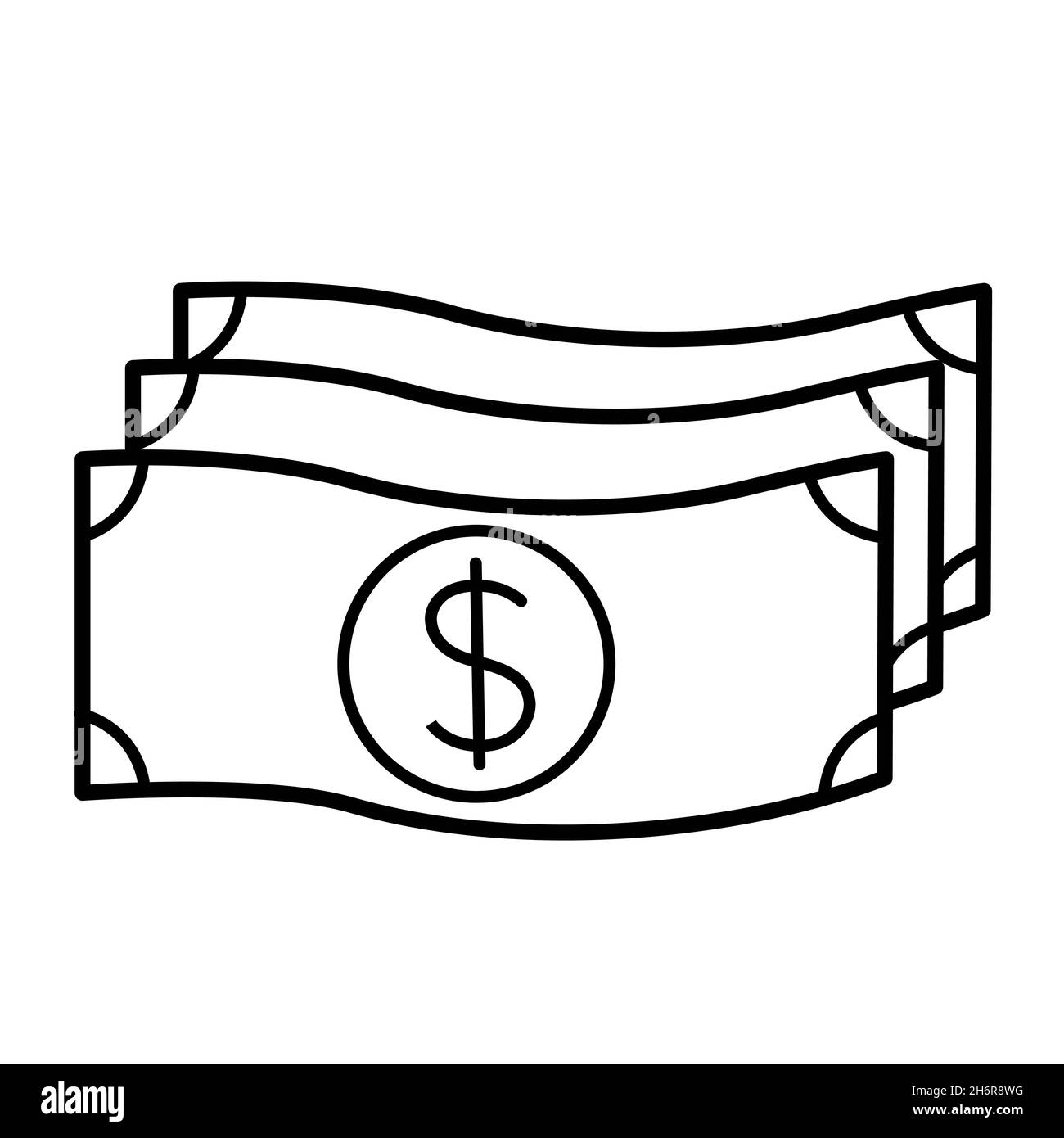 Money line dollar icon vector illustration isolated on white Stock ...