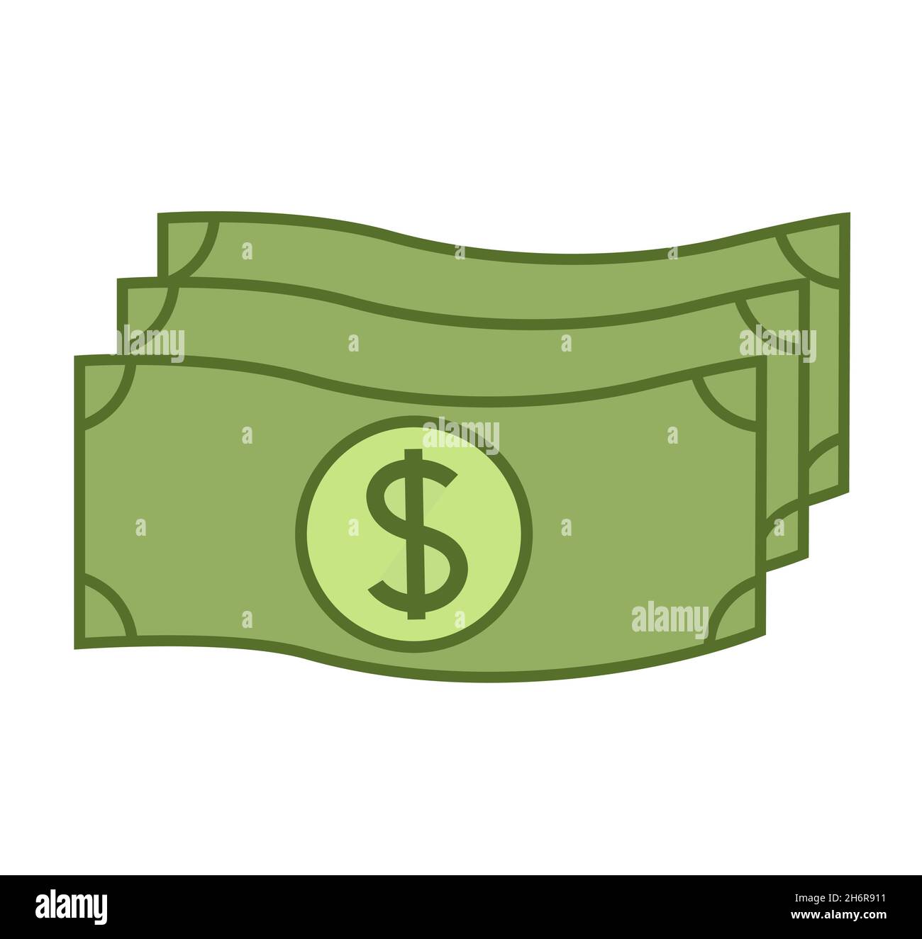 Paper money dollar flat trendy icon vector illustration isolated on ...