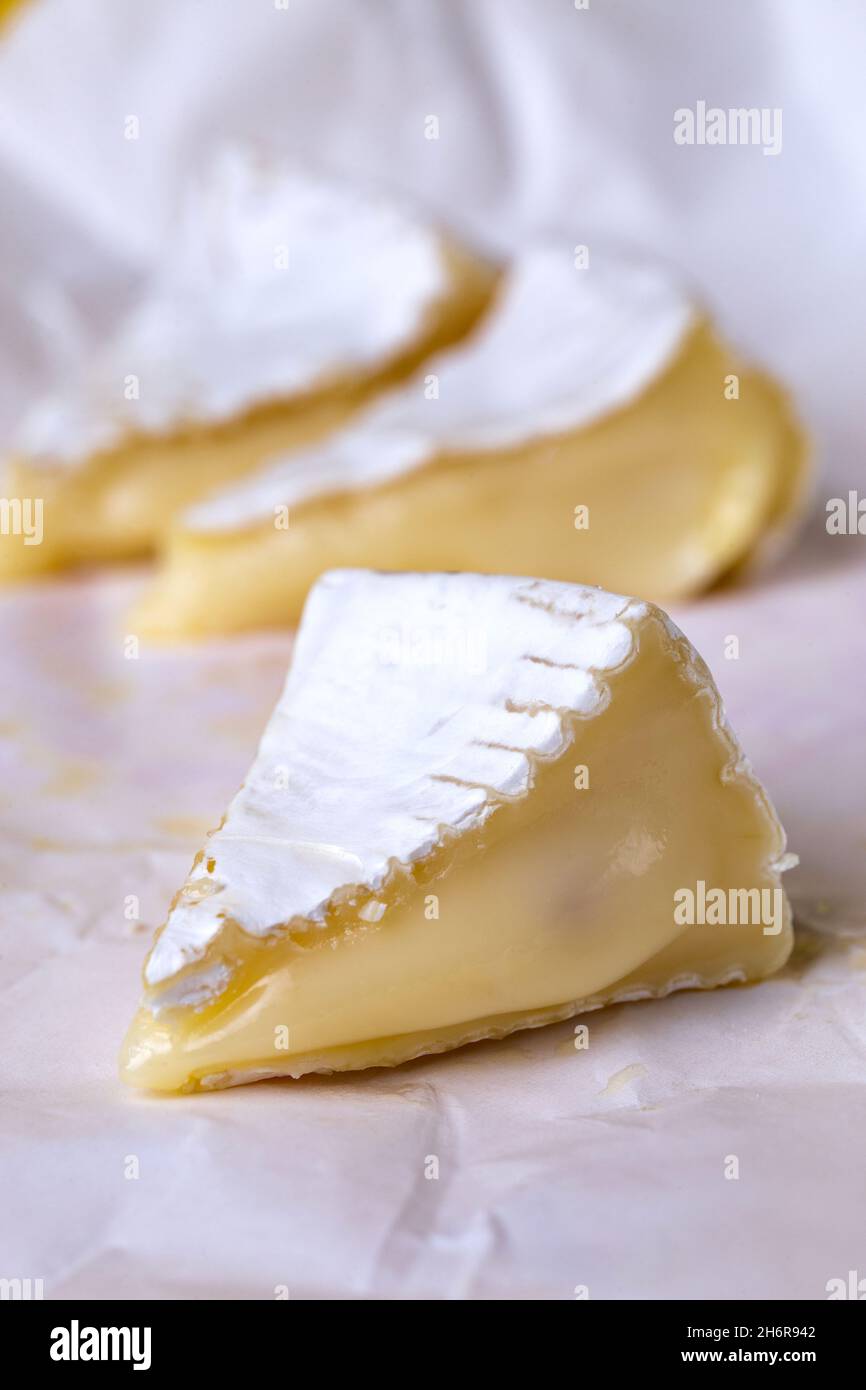 Camembert cut slices on hi-res stock photography and images - Alamy
