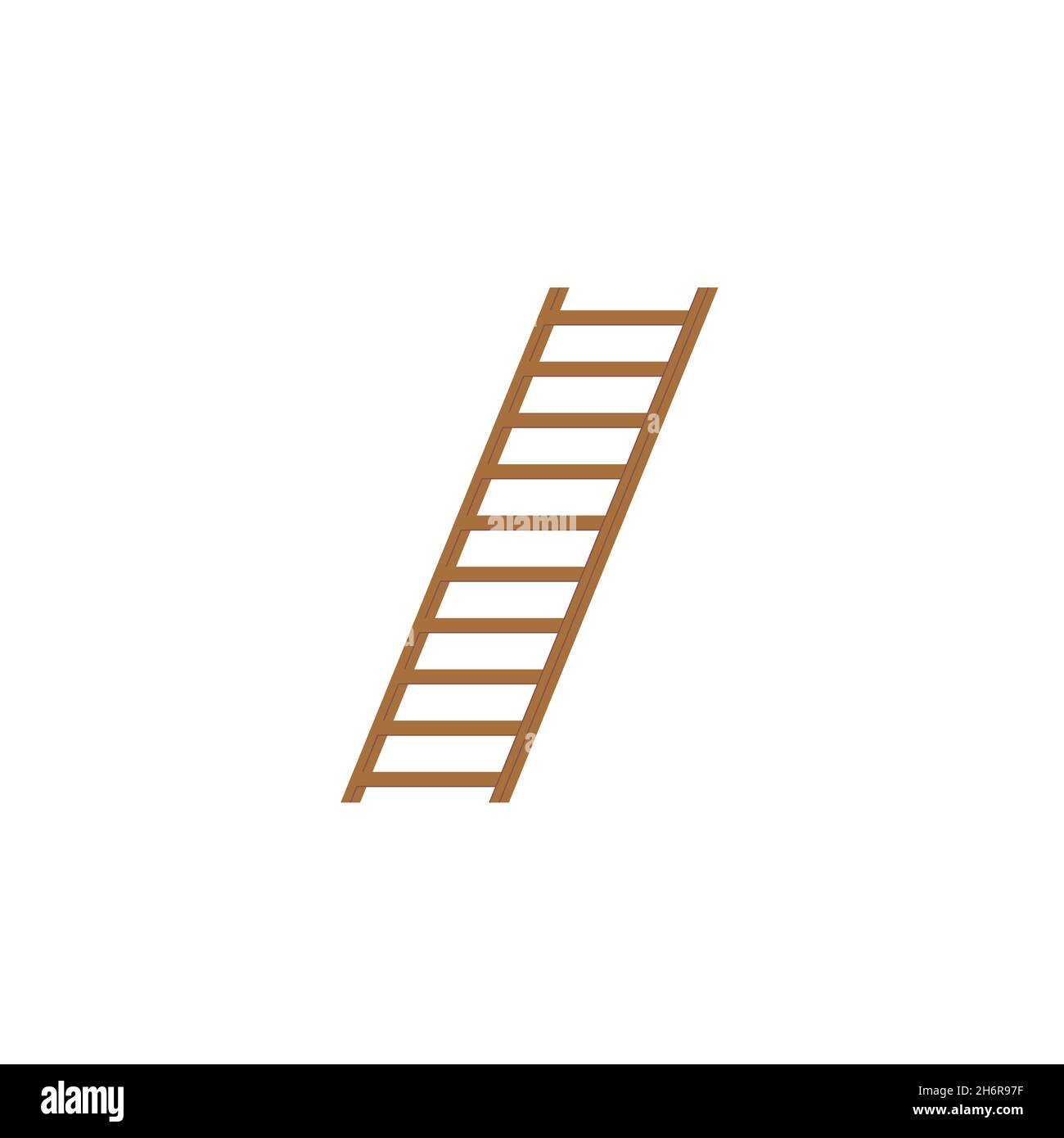 Flat cartoon ladder,garden or construction tool,agricultural vector ...