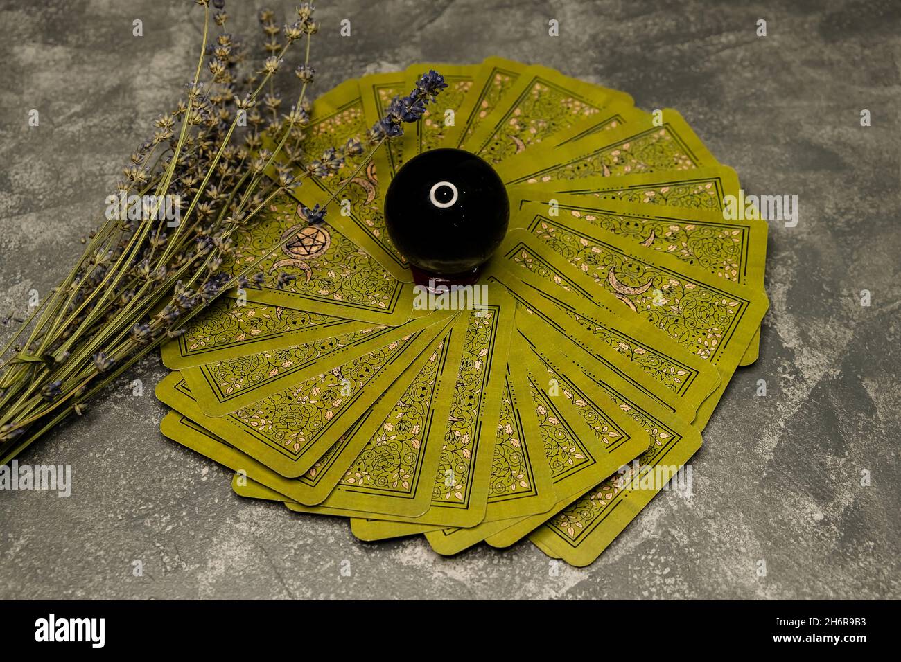 Tarot card on the table. Cartomancy is fortune telling using cards ...