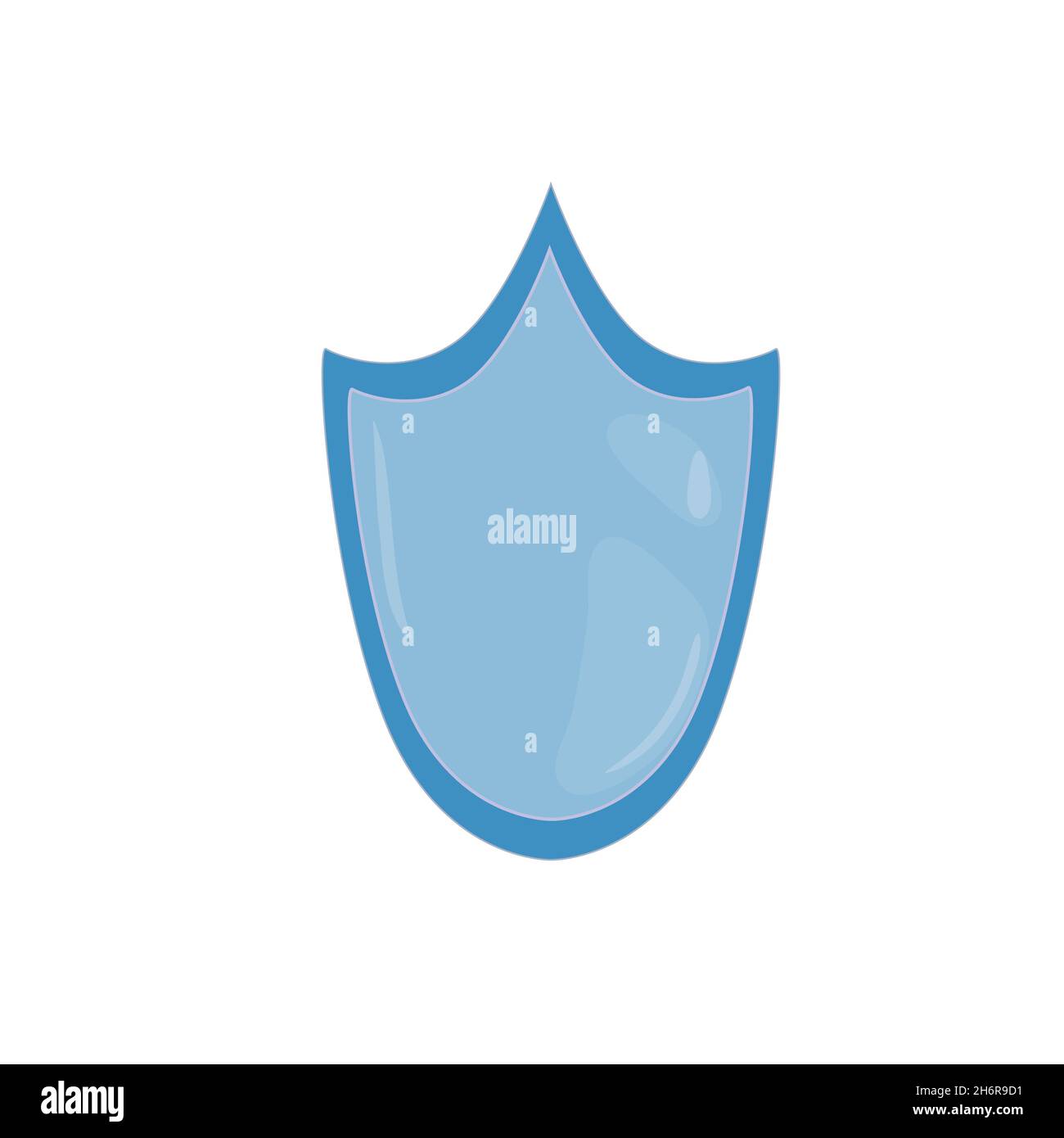Flat cartoon stylized image of shield,app interface elements vector ...