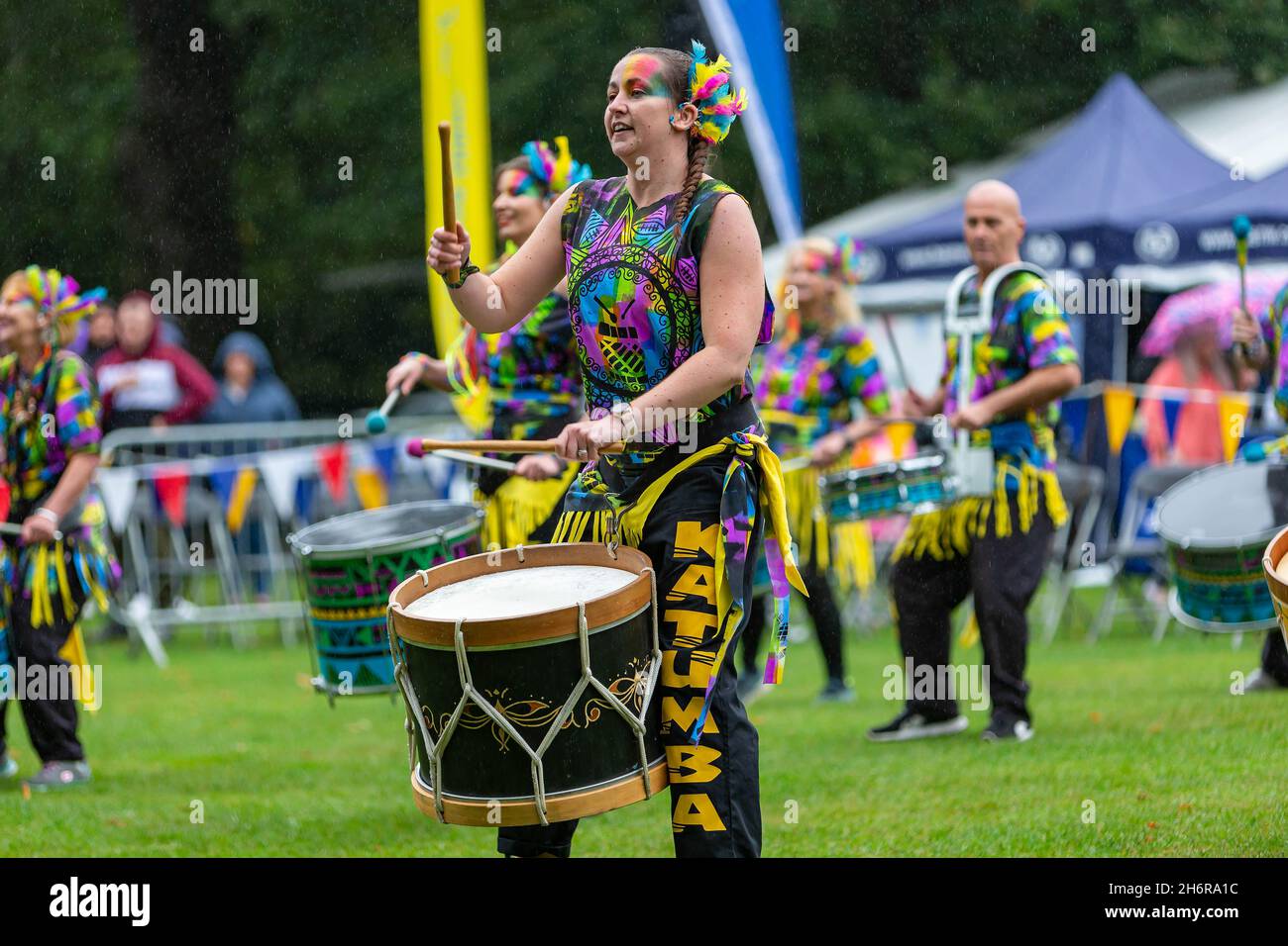 Katumba drummers entertain in the rain at Disability Awareness Day 30th ...