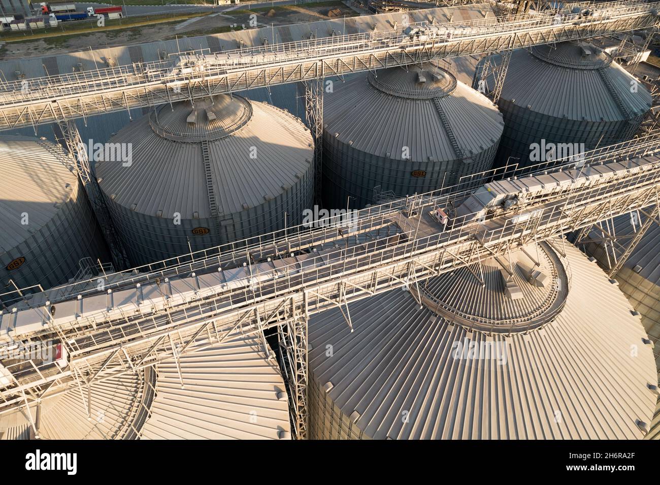 Odessa, Ukraine - Аugust 14, 2021: Grain terminals of modern sea ...