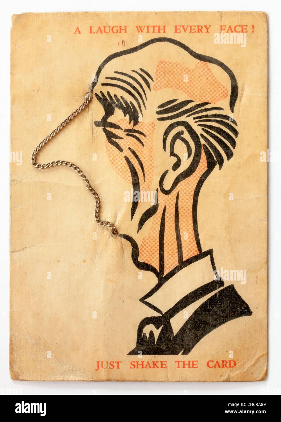 Shake the Chain Comic Picture Portrait Card Old Man Stock Photo - Alamy