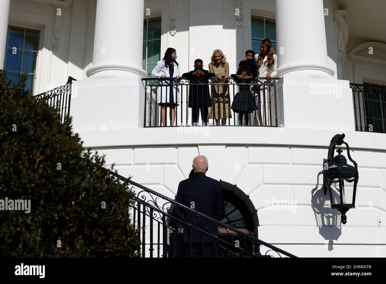 United States President Joe Biden greets first lady Dr. Jill Biden ...