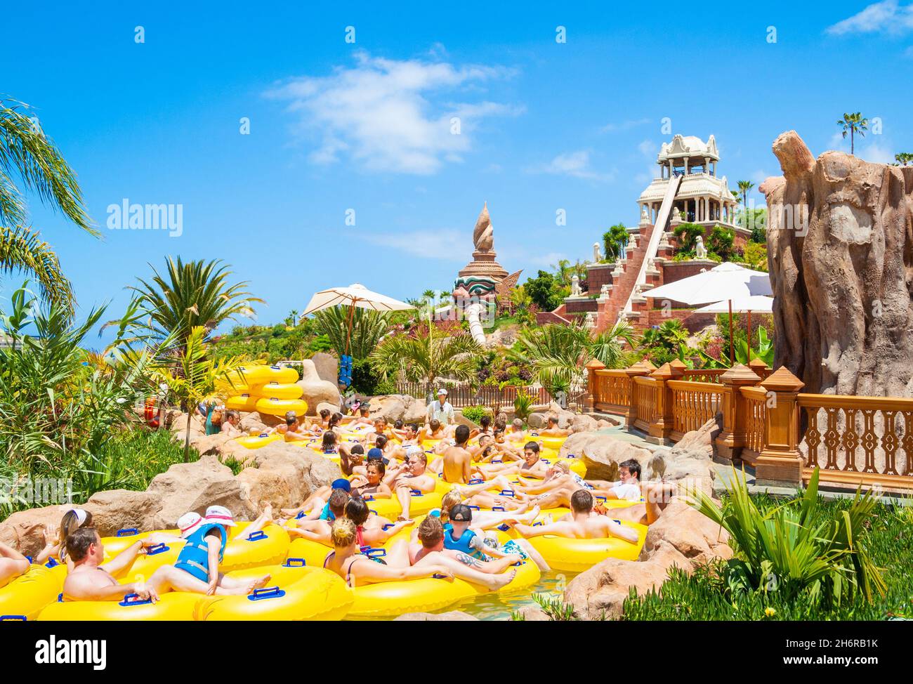 Siam Park water park near Playa de Las Americas on Tenerife, Canary ...