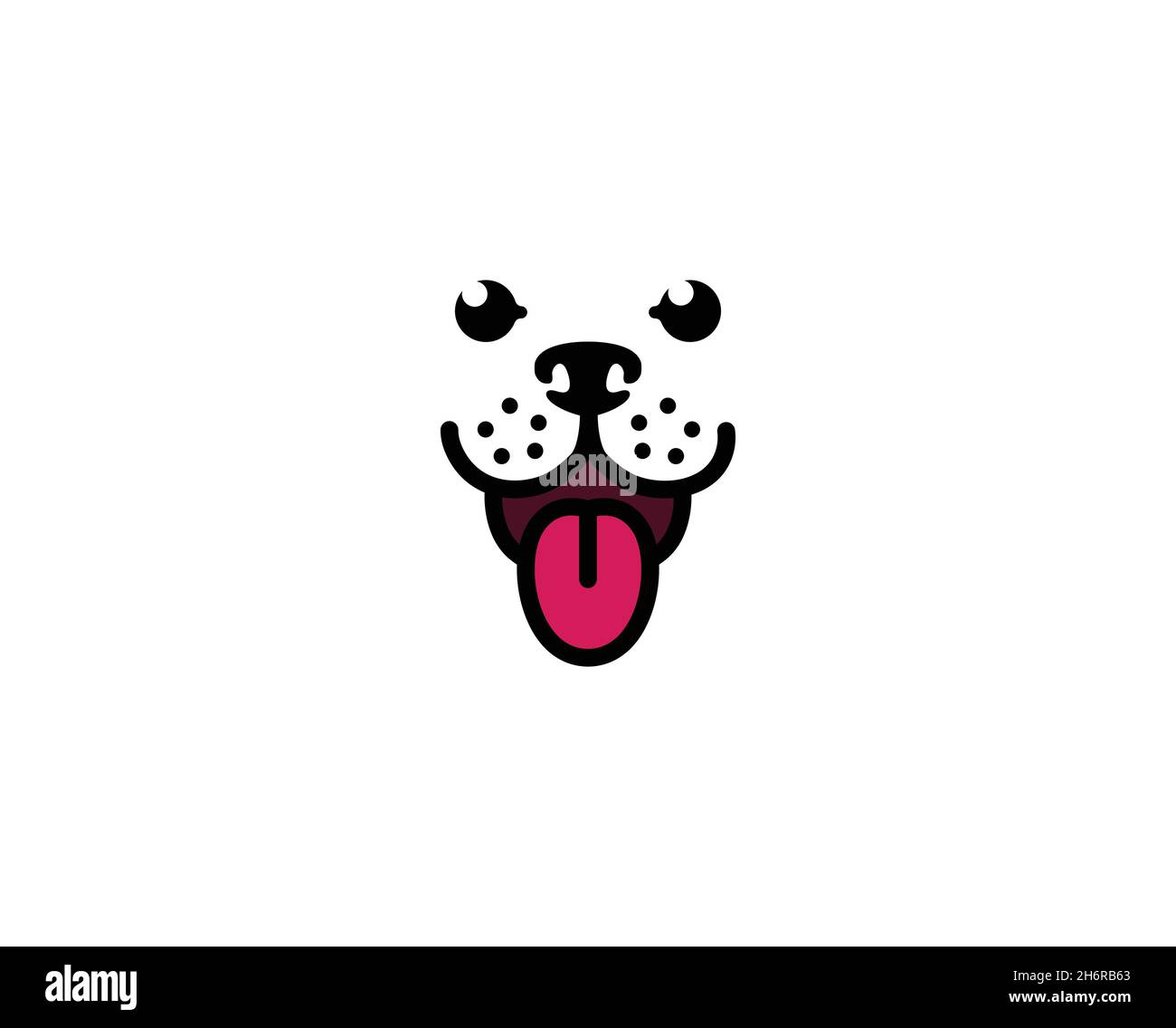 Creative abstract dog face logo vector design symbol Stock Vector Image ...