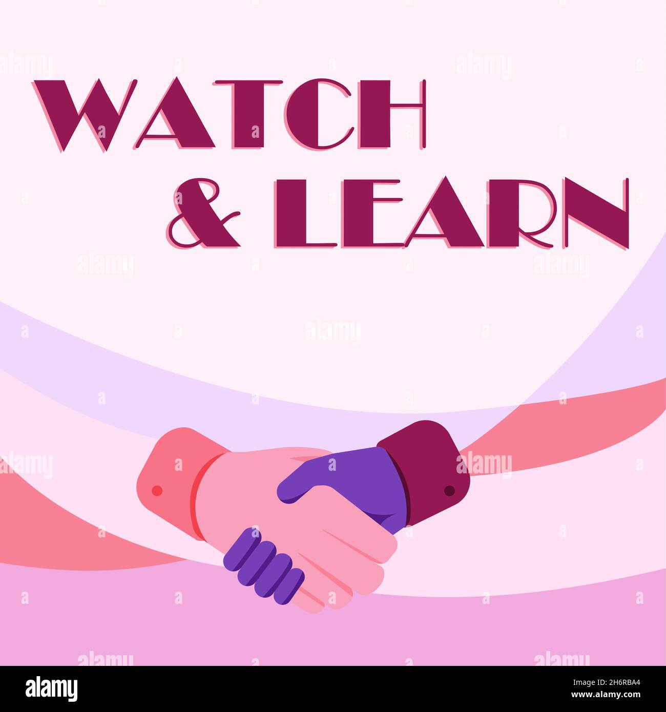 Handwriting text Watch And Learn. Word Written on demonstrating an ...