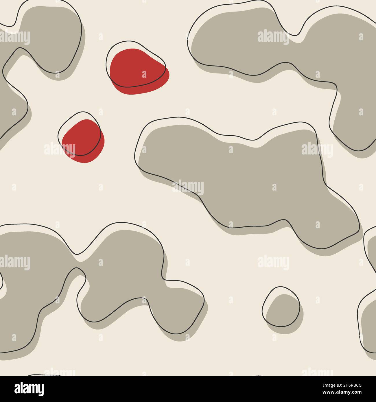 Seamless abstract organic blog shapes in various colors with offset ...