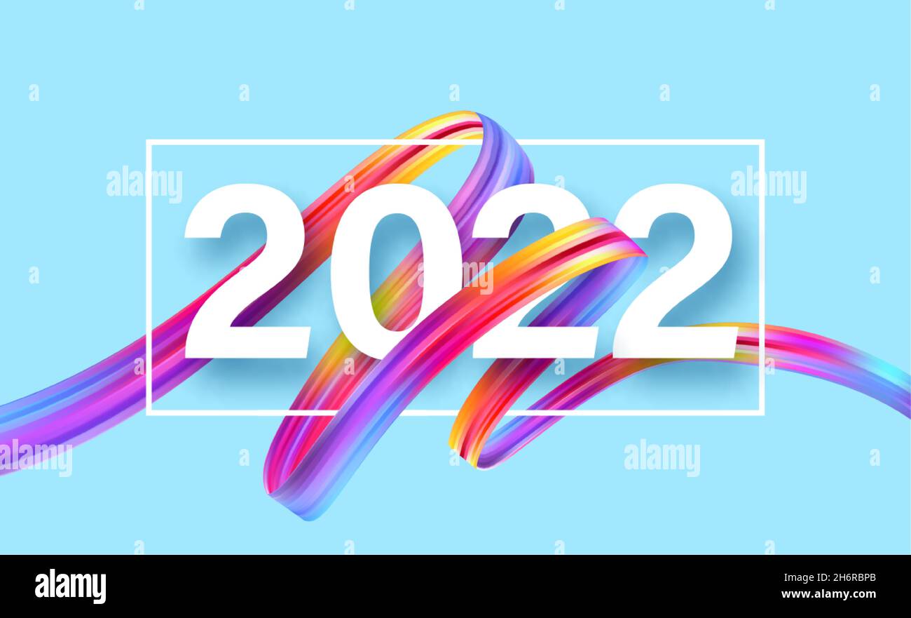 2022 typography design with red color hi-res stock photography and ...
