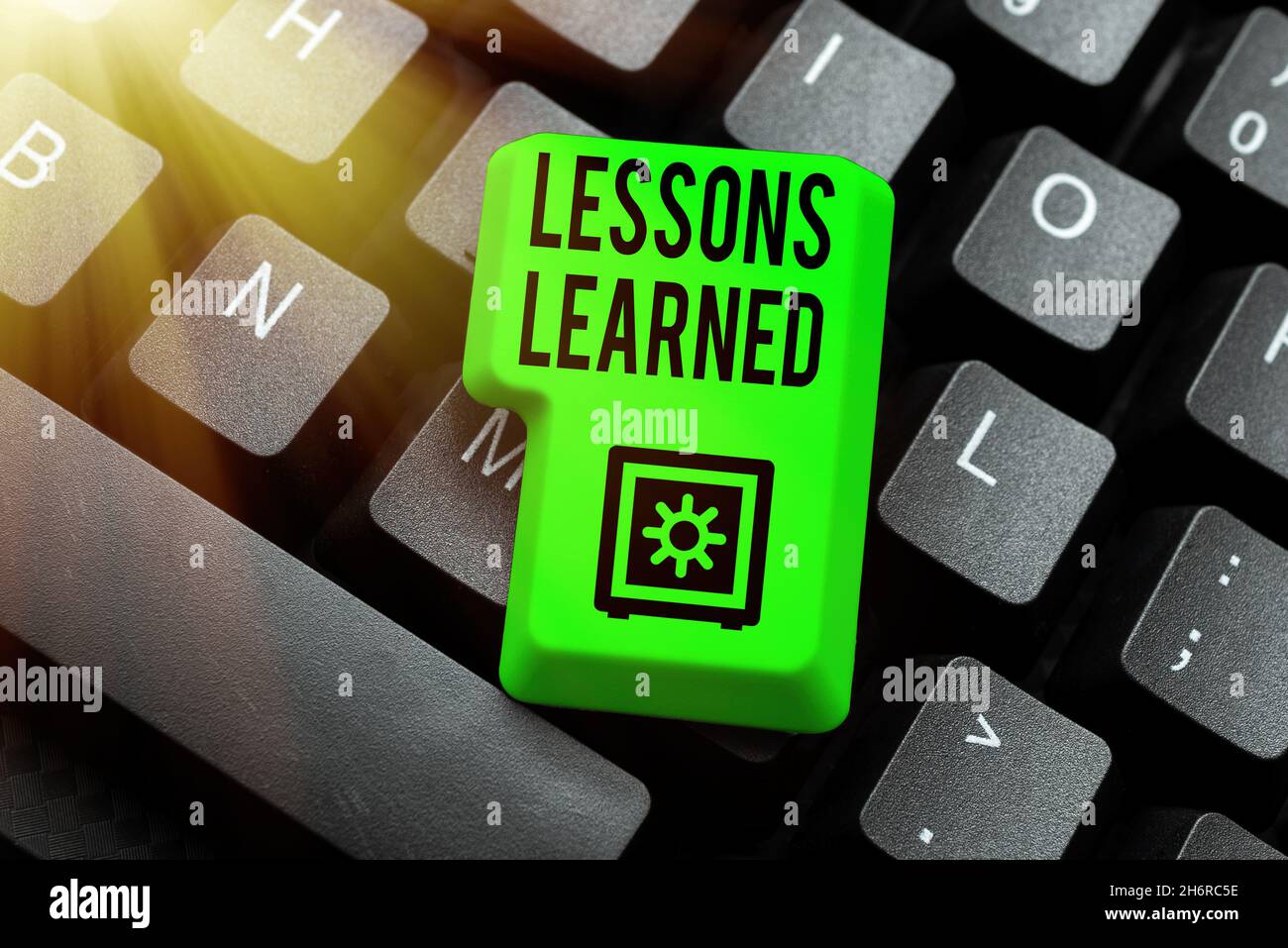 Inspiration showing sign Lessons Learned. Business idea experiences ...