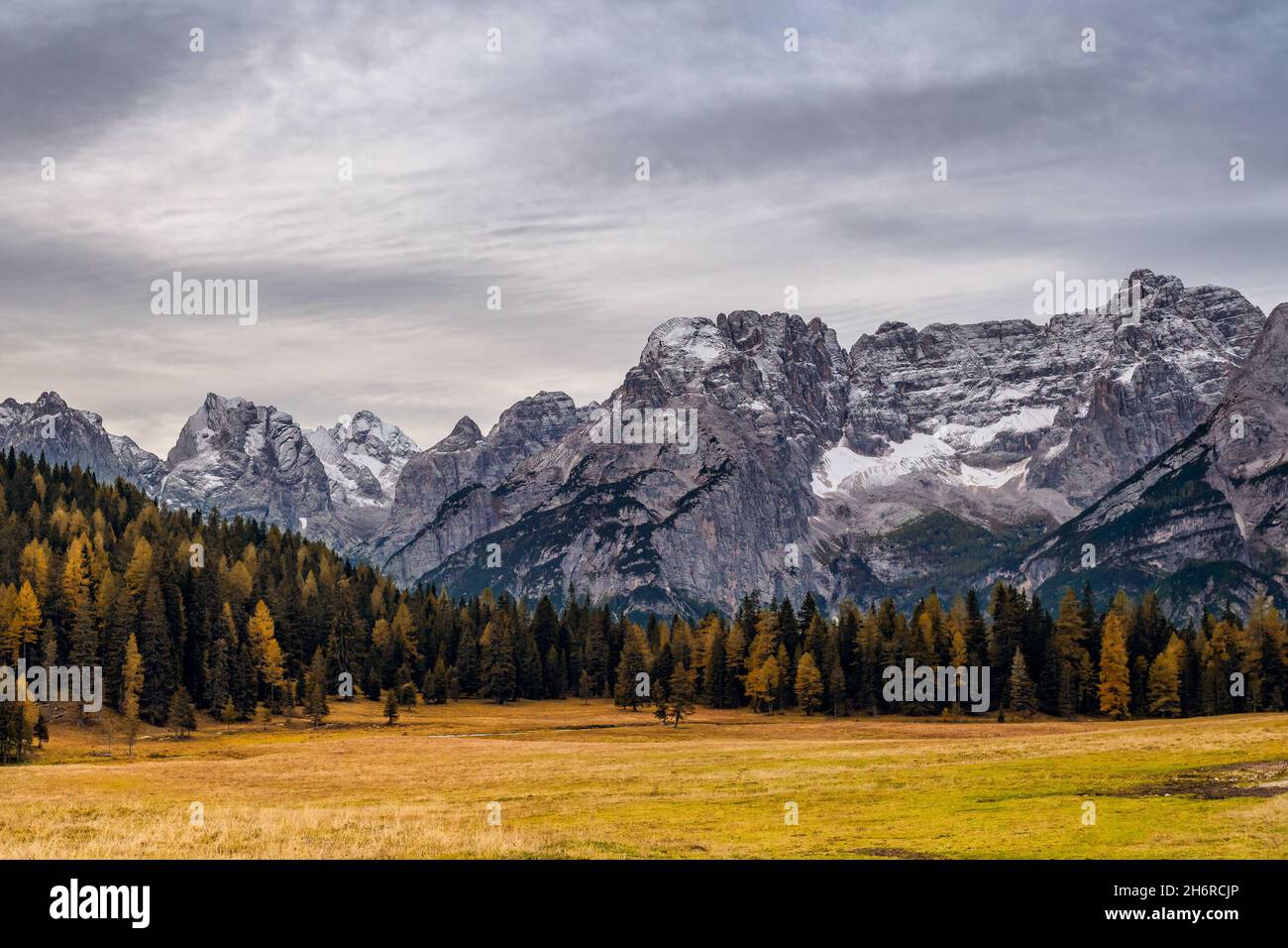 Scenic landscape of Dolomites, Belluno Province, Dolomiti Alps, Italy ...