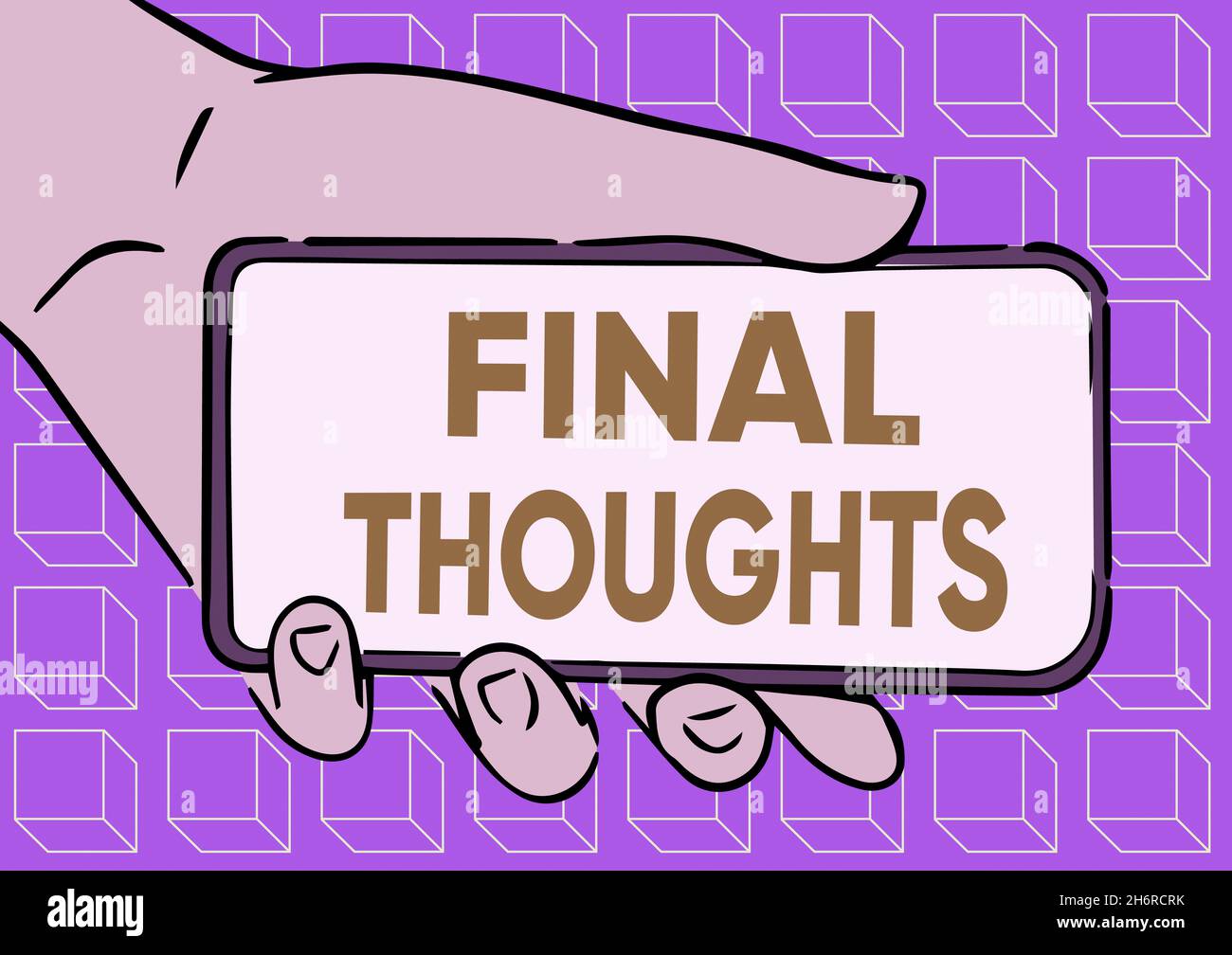 Conceptual caption Final Thoughts. Business showcase should be last few ...