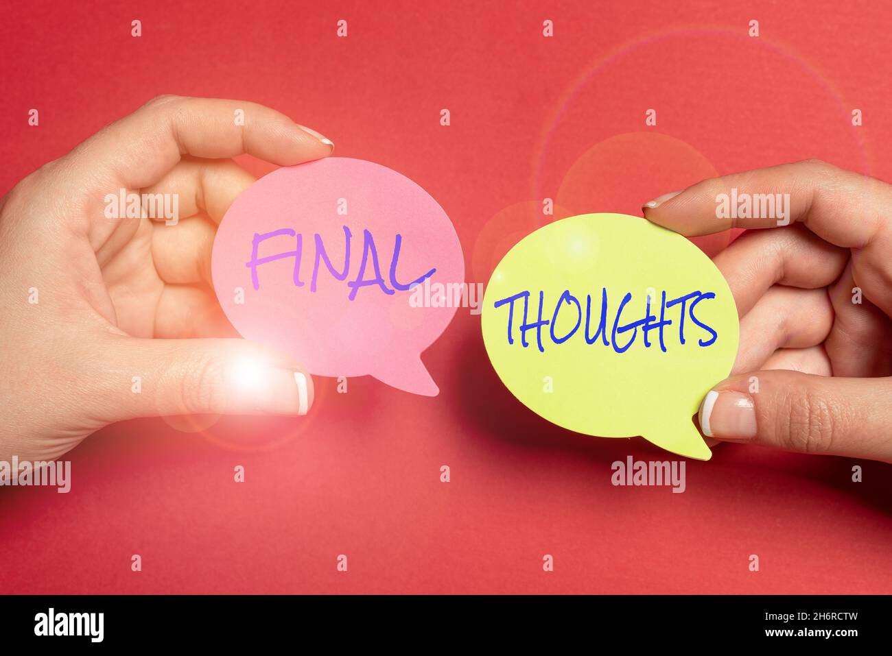 Text sign showing Final Thoughts. Internet Concept should be last few ...