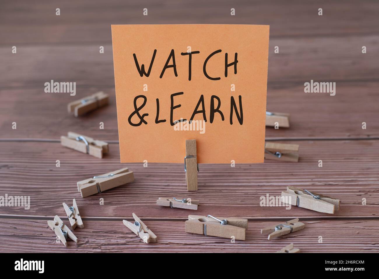 Text sign showing Watch And Learn. Concept meaning demonstrating an ...