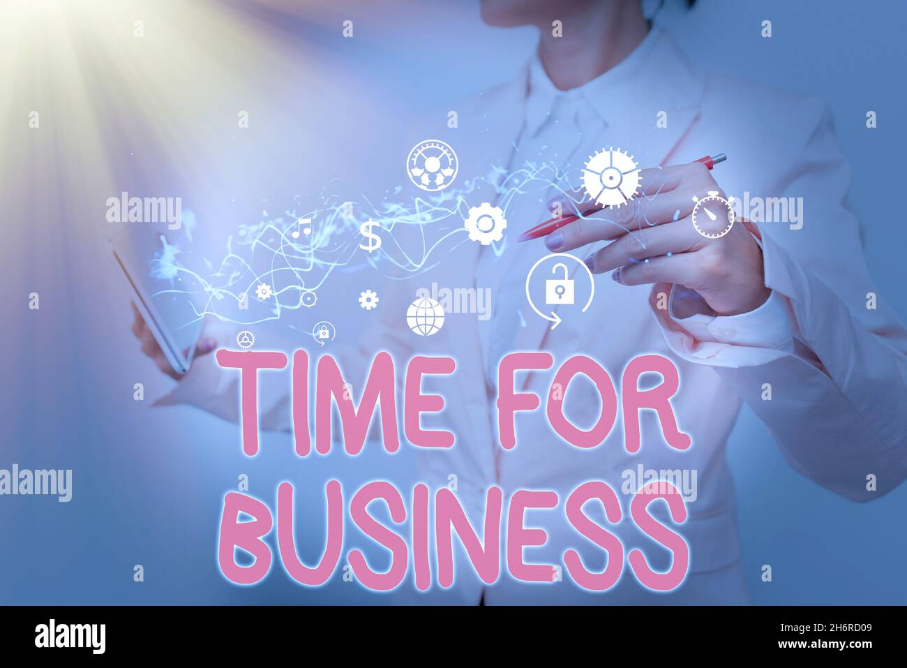 Text sign showing Time For Business. Concept meaning fulfil ...
