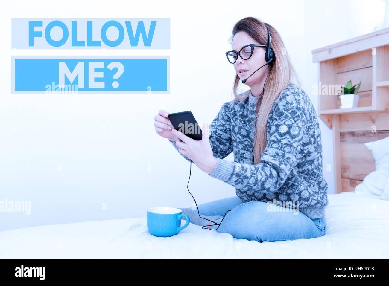 Conceptual display Follow Me Question. Business approach go or come ...