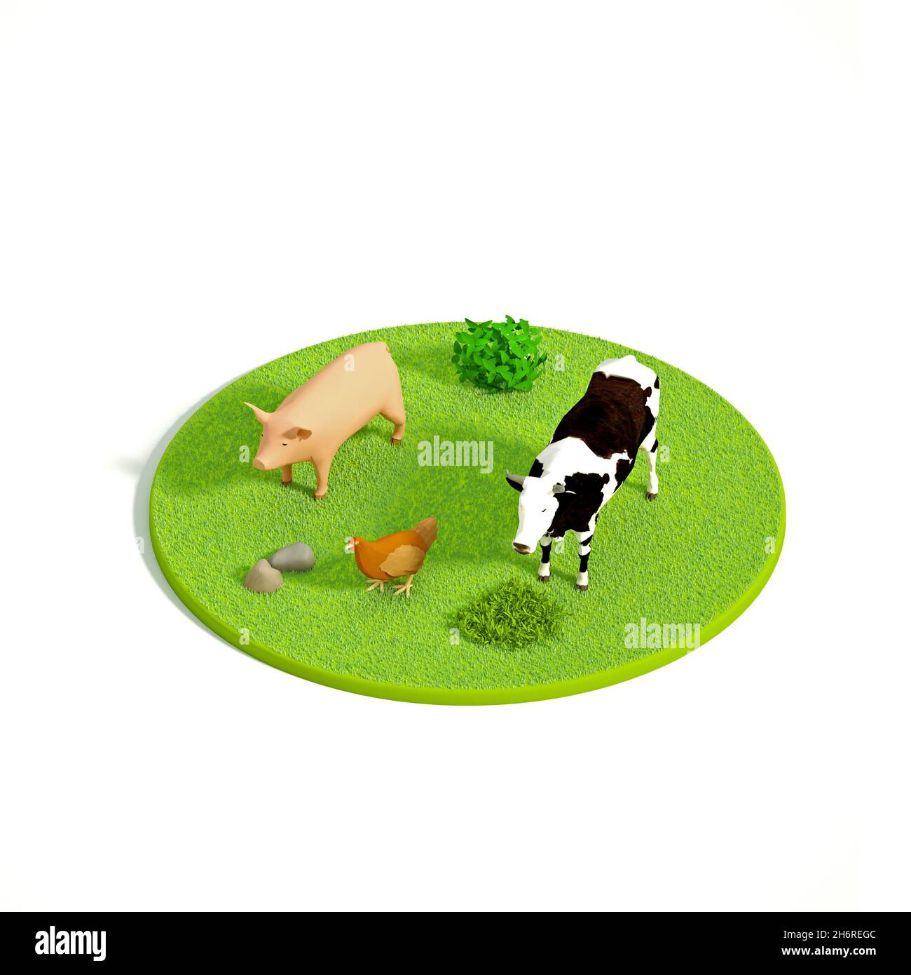 3D illustration of animal extractivism Stock Photo - Alamy