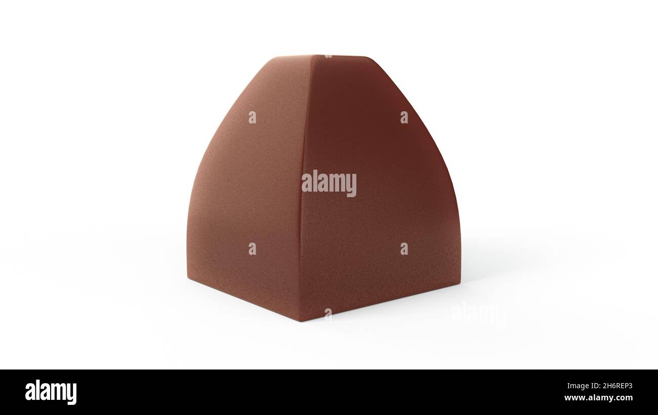 Pyramid shape chocolate candy isolated on a white background Stock ...