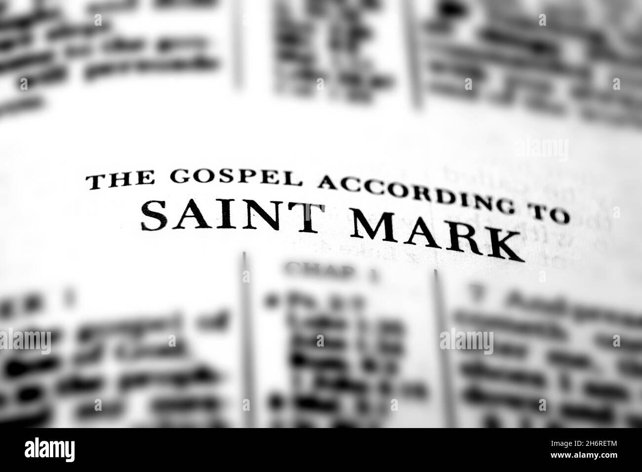 New Testament Scriptures from the Bible Mark Book of Mark Apostle Stock ...