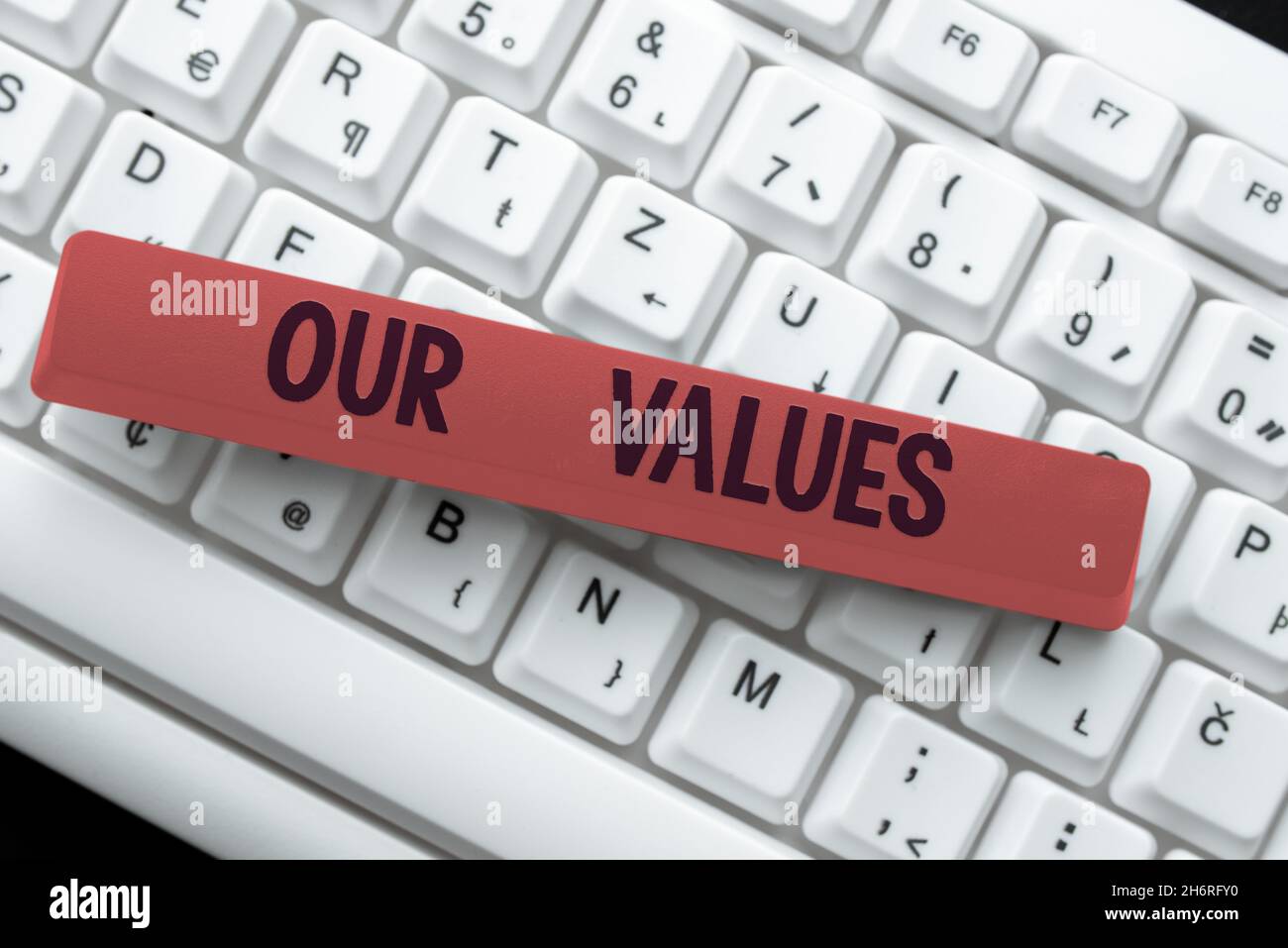 Inspiration showing sign Our Values. Business idea things that you ...
