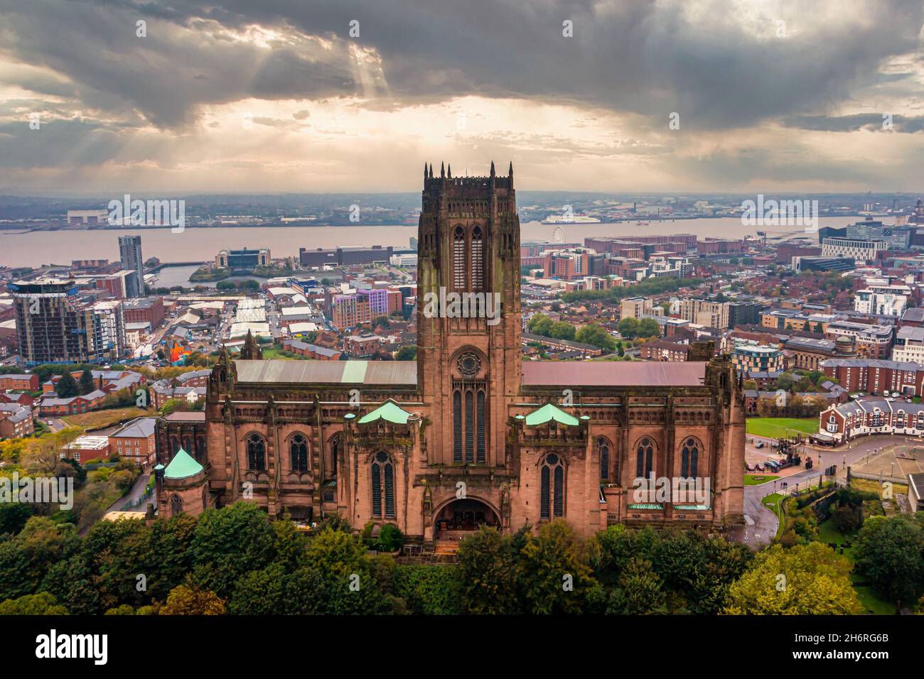 Liverpool metropolitan cathedral aerial hi-res stock photography and ...