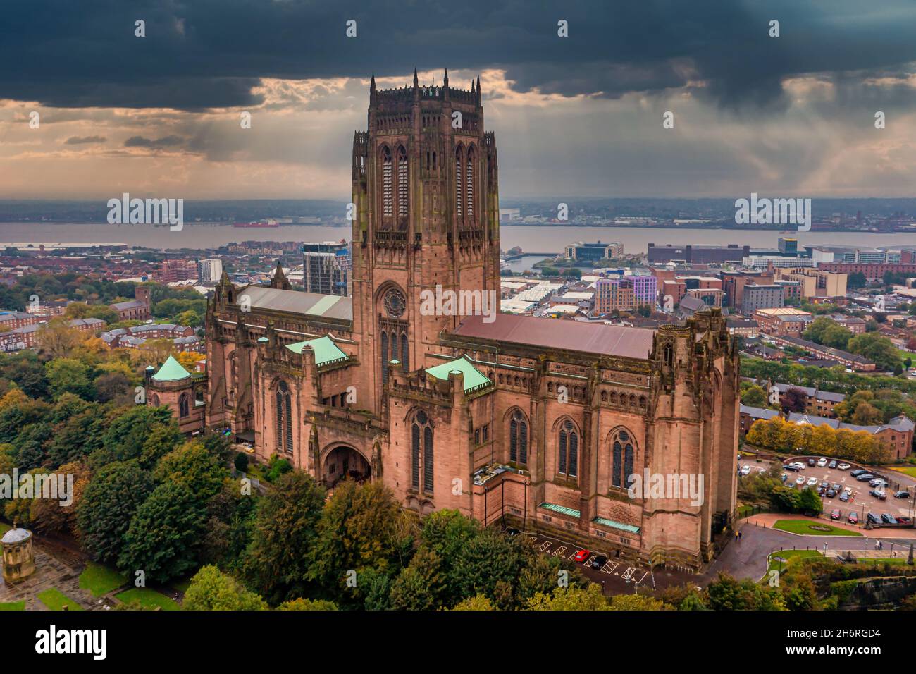 Liverpool cathedral aerial hi-res stock photography and images - Alamy