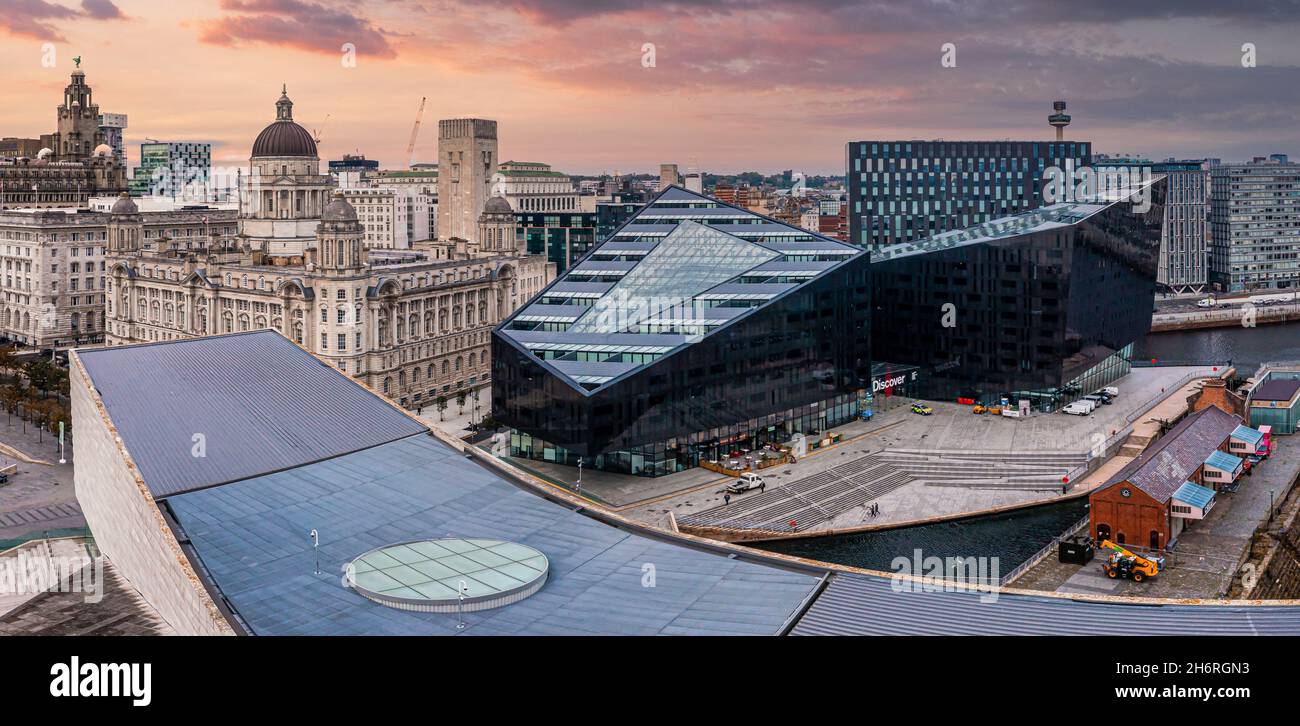 Aerial view of the Modern architecture in Liverpool, UK Stock Photo - Alamy