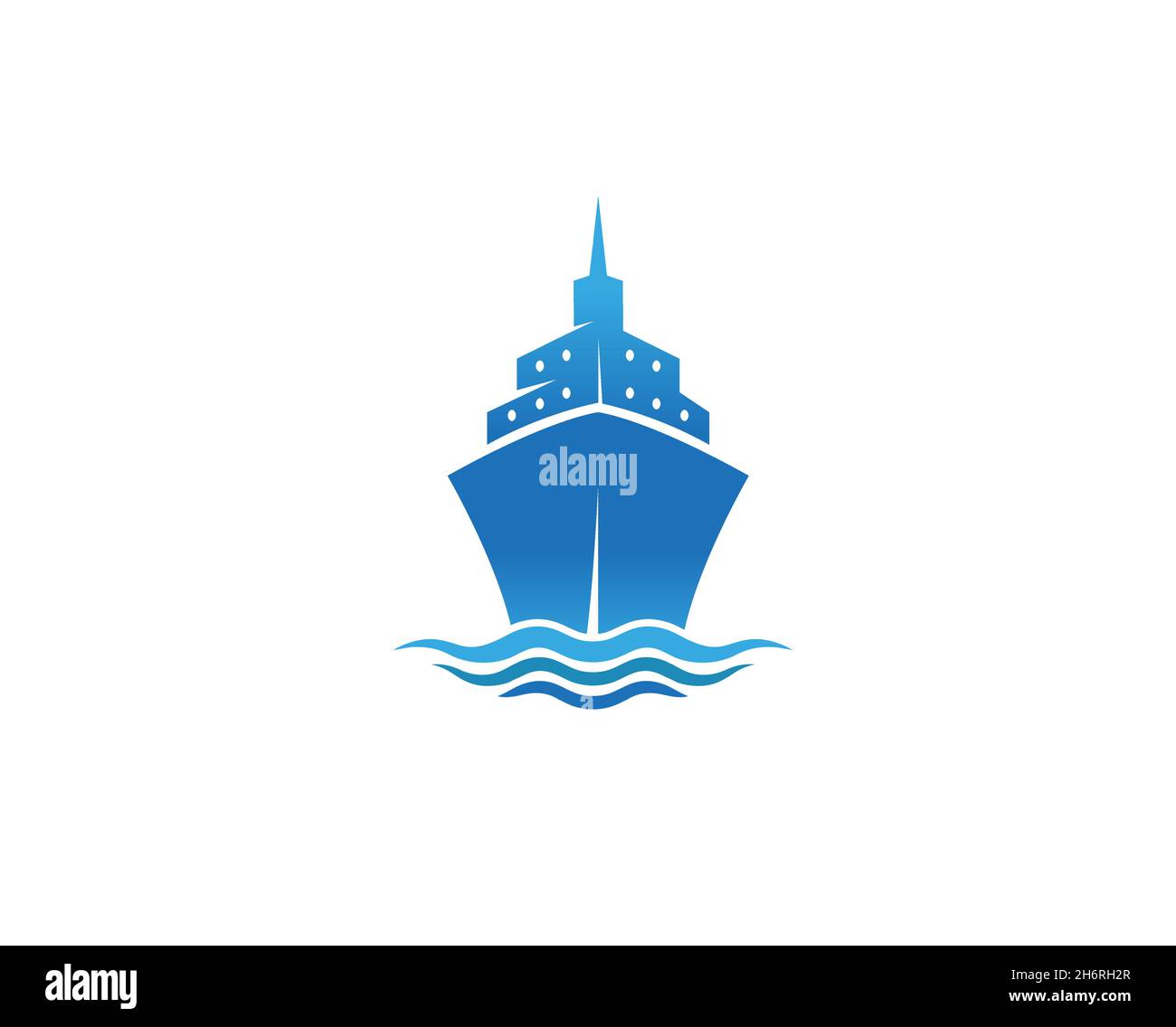 Creative Blue Summer Steamboat Logo Design Vector Symbol Illustration ...