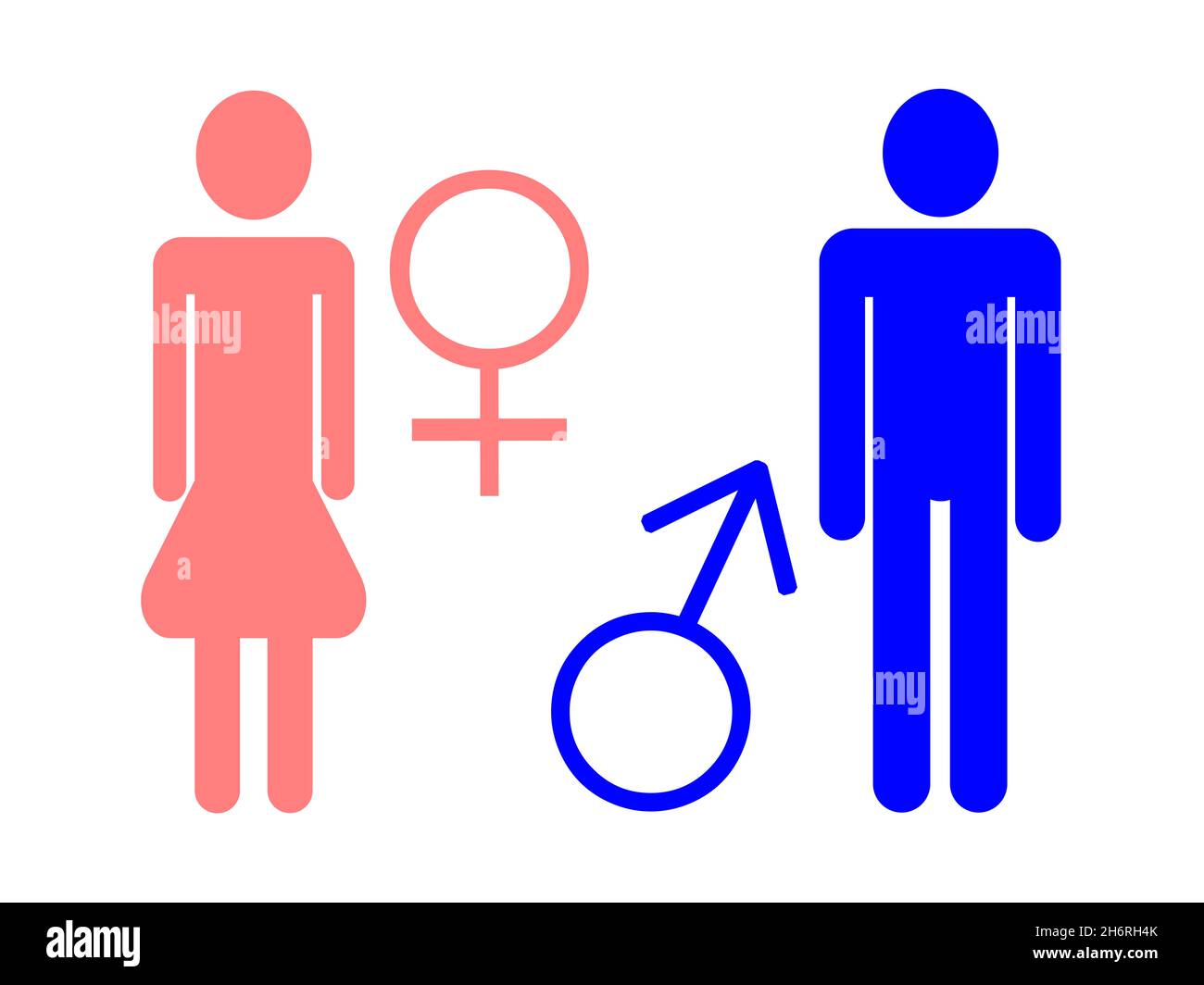 Gender symbols, male and female, illustration Stock Photo - Alamy