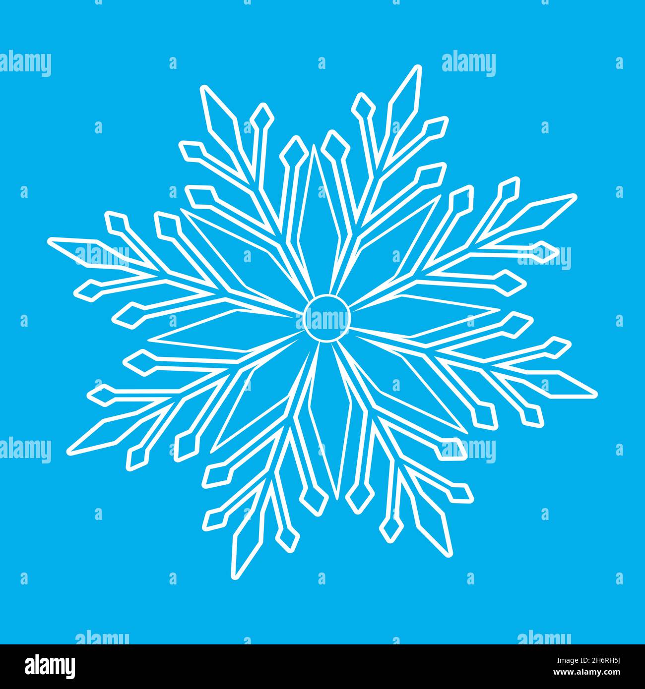 Blue Snowflake. Christmas decoration. Winter symbol. Vector ...