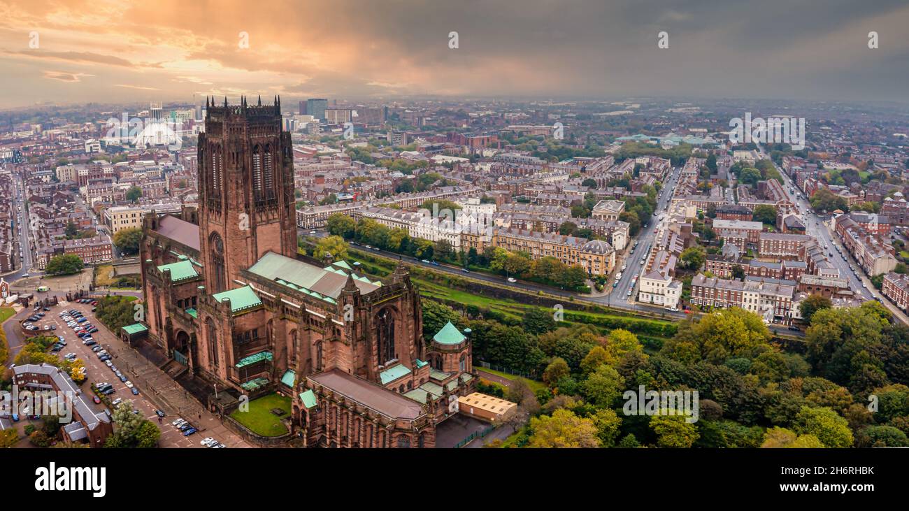 Liverpool metropolitan cathedral aerial hi-res stock photography and ...