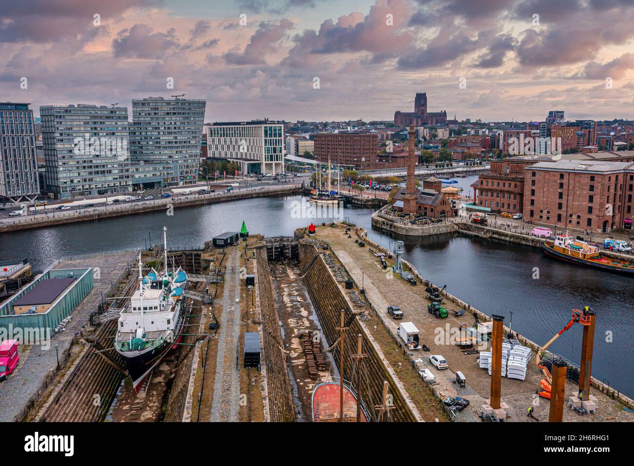 Edmund Gardner ship in dry dock in Liverpool, England Stock Photo - Alamy