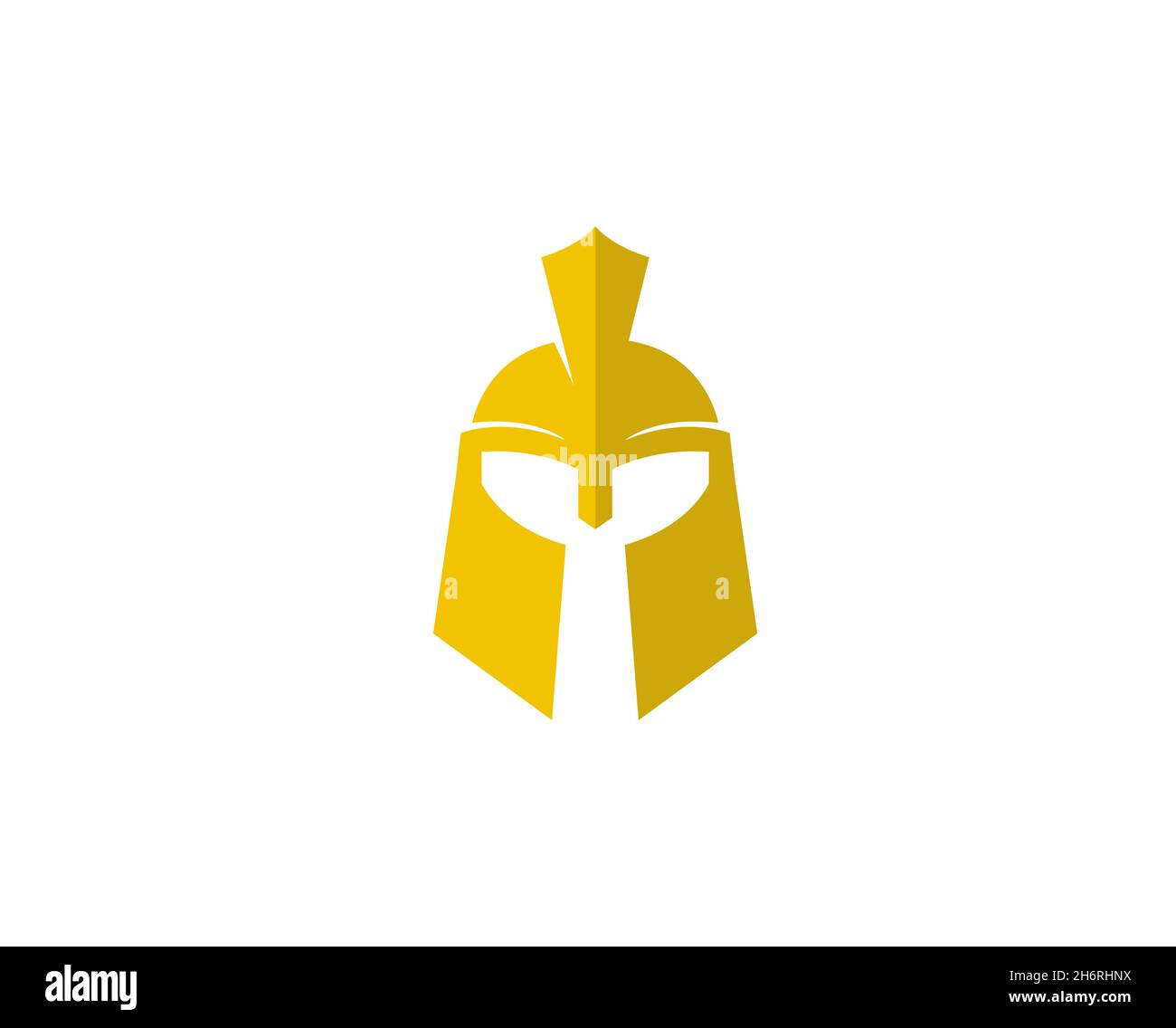 Creative Spartan Golden Helmet Logo Design Vector Symbol Illustration ...