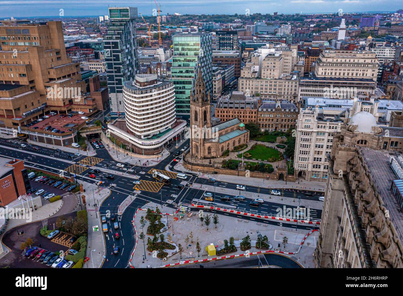 Aerial view of the Liverpool skyline in United Kingdom Stock Photo - Alamy