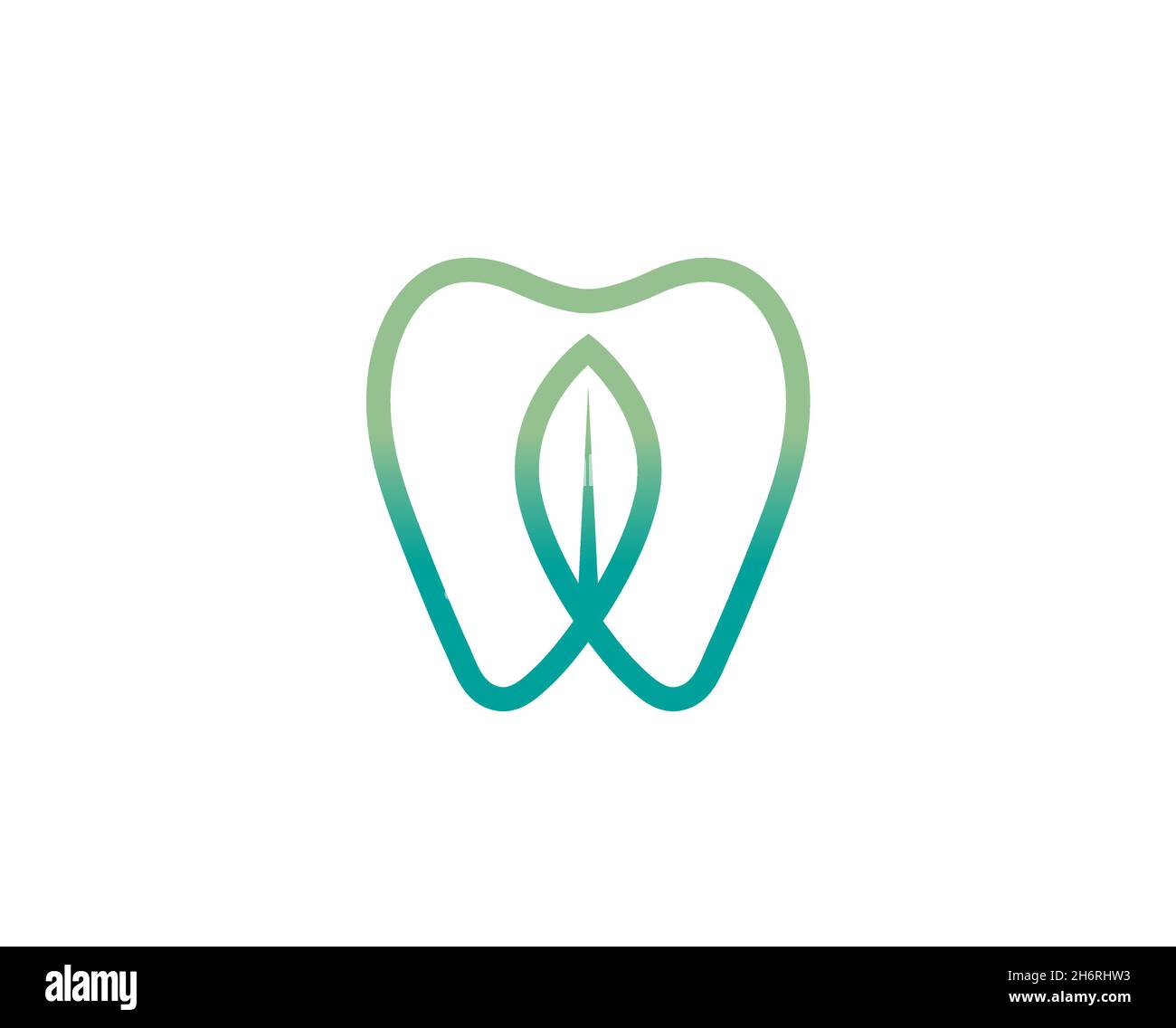 Creative Leaf Teeth Logo Design Vector Symbol Illustration Stock Vector ...