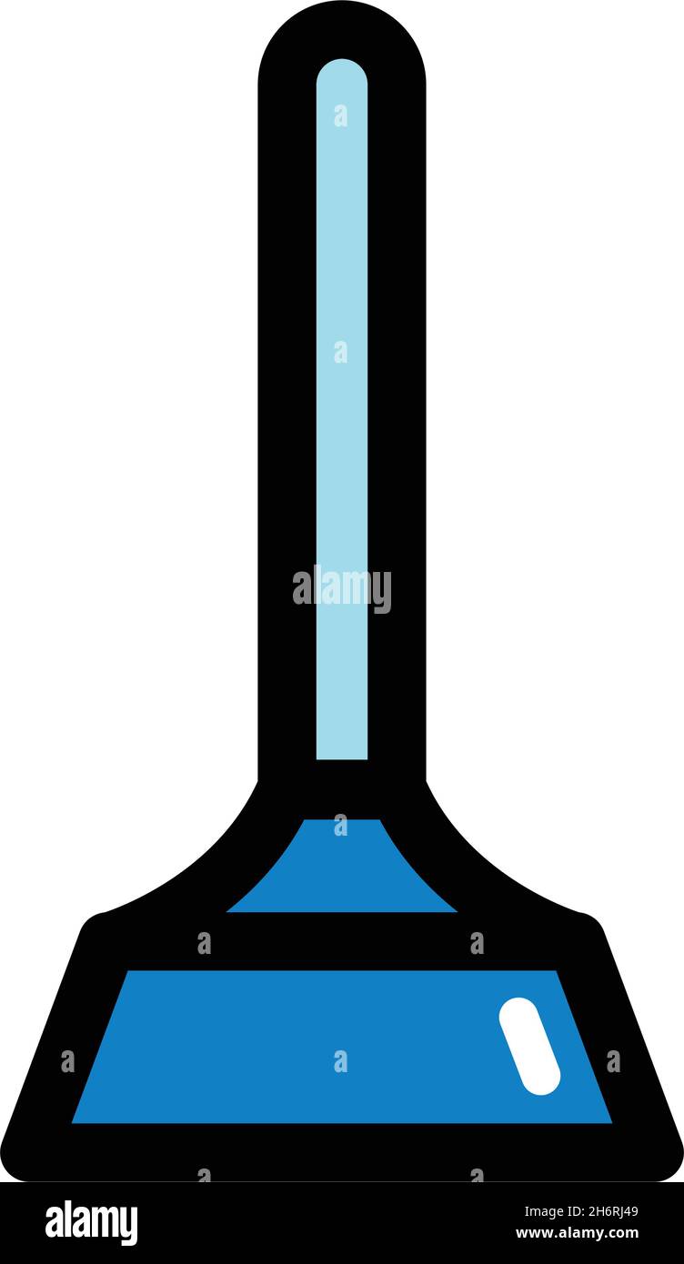 Toilet handle plunger color icon. Toilet handle pump vector ...
