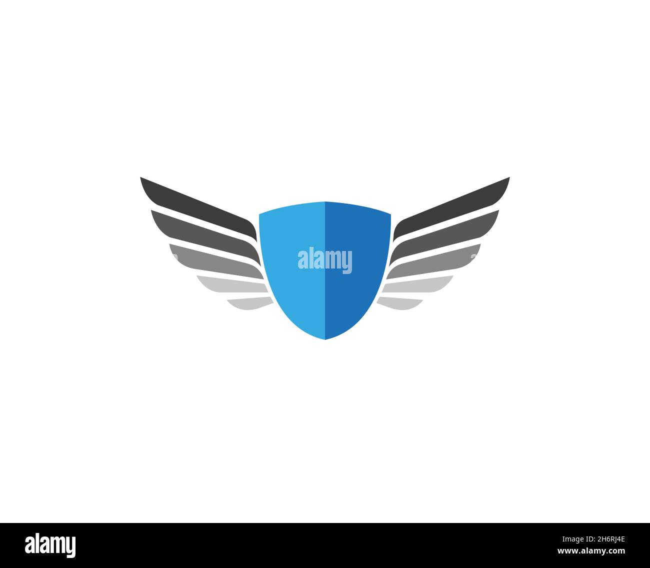 Creative Shield Wings Logo Design Vector Symbol Illustration Stock ...